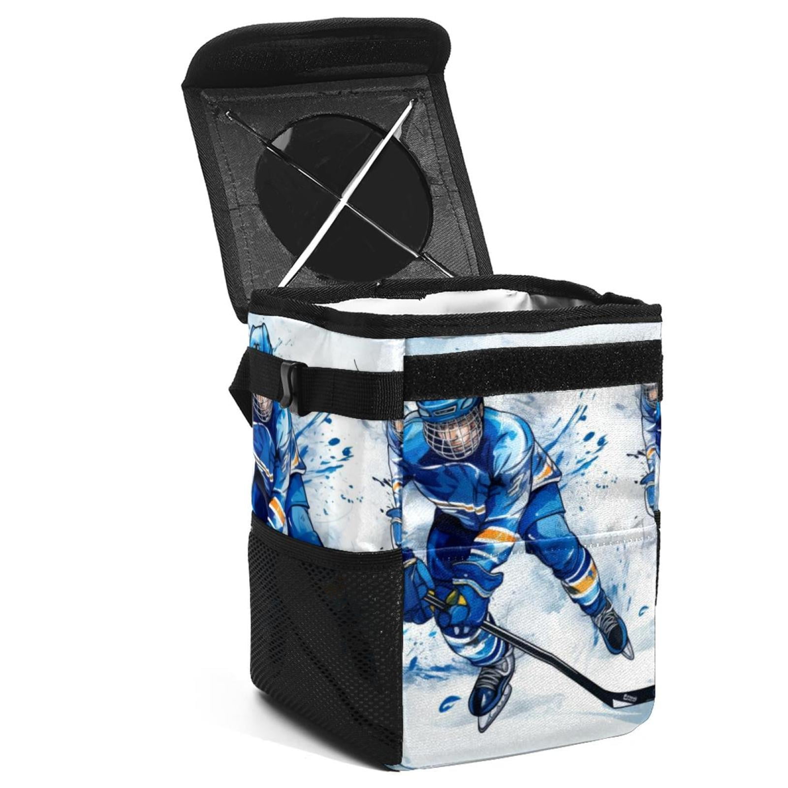 Lce Hockey Mini Trash Can for Car: Foldable with Lid, Leak-Proof and ...