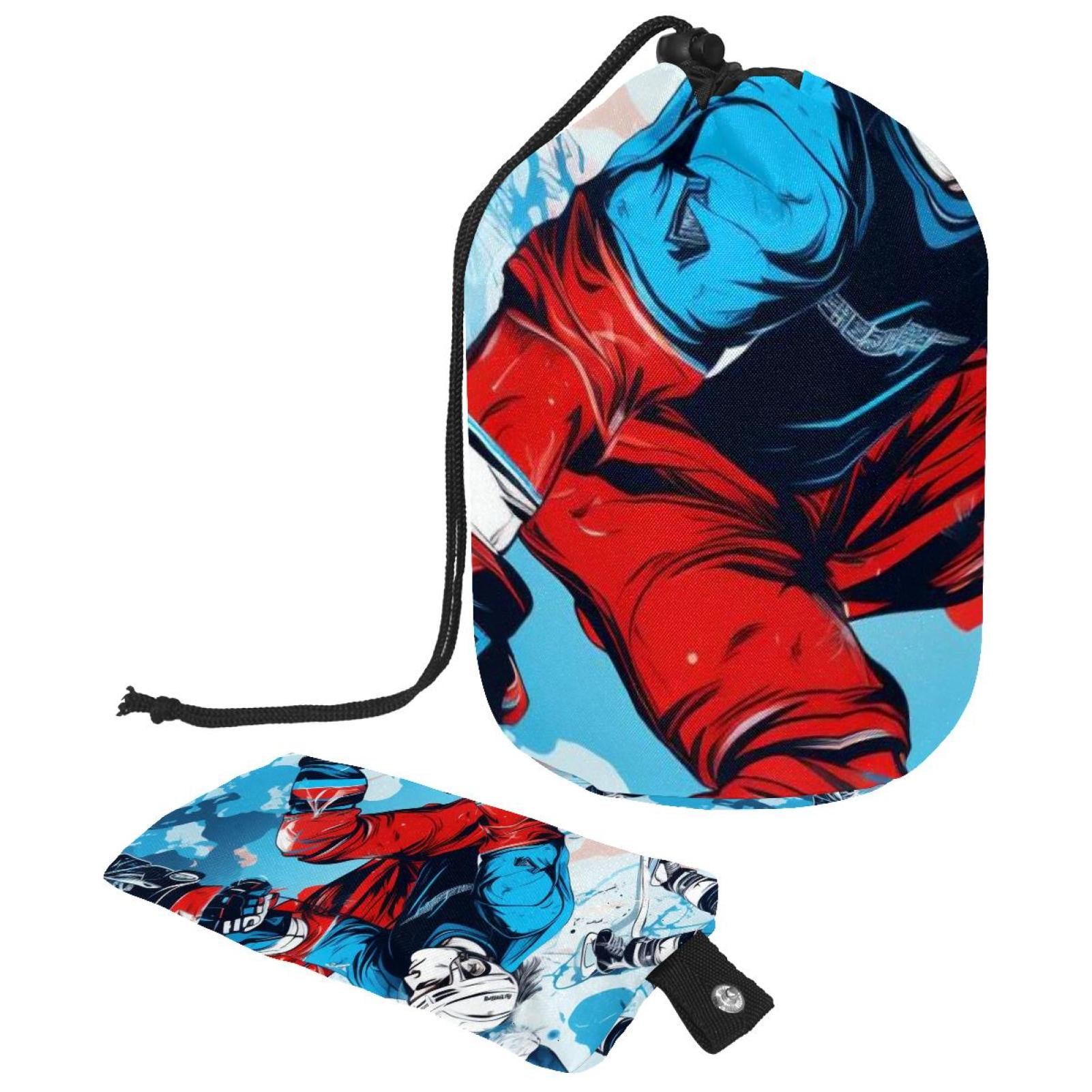 Lce Hockey Portable Drawstring Foldable Travel Laundry Wash Bag Shower ...