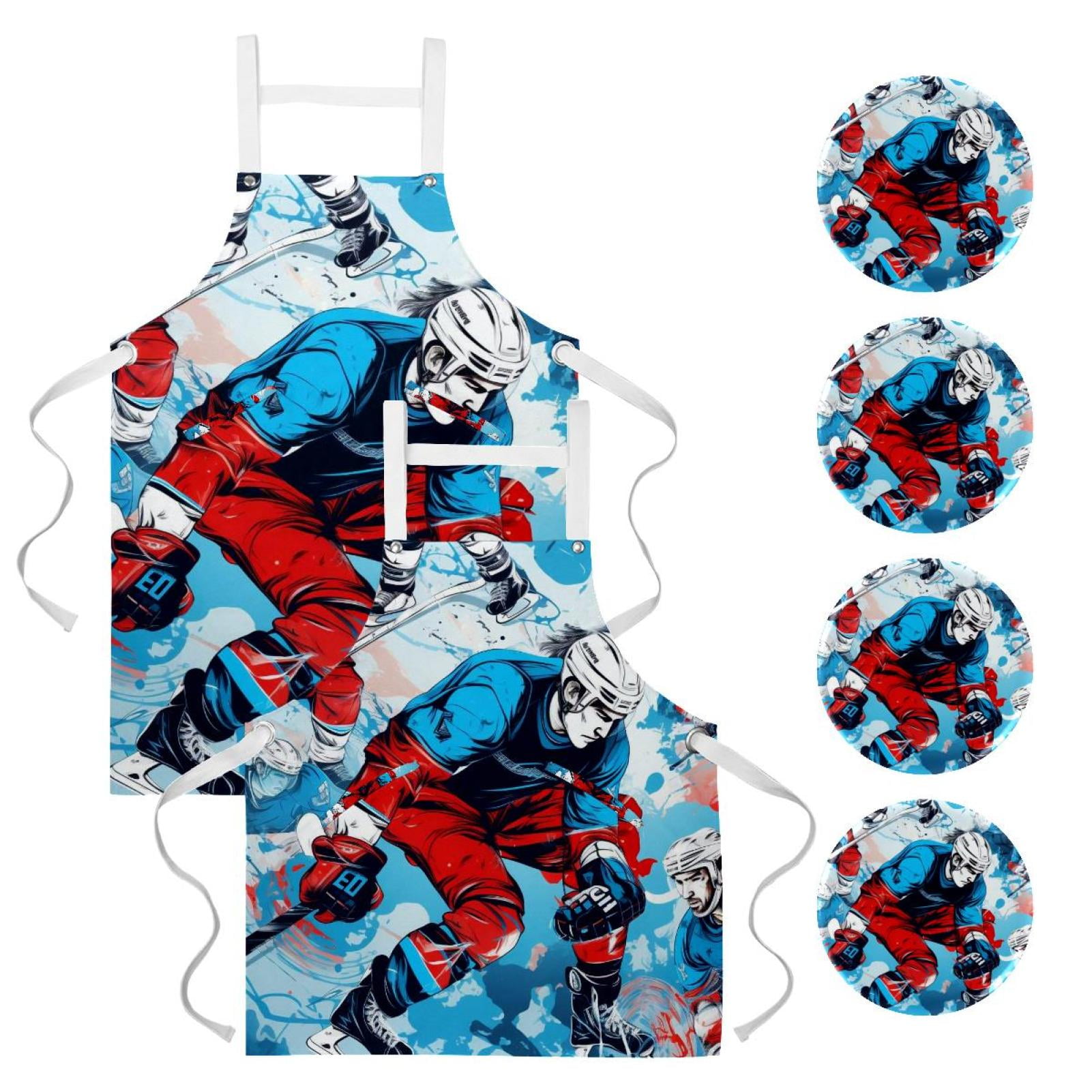 Lce Hockey Server Apron Button Pins 2 Pack, Waterproof with Pockets and ...