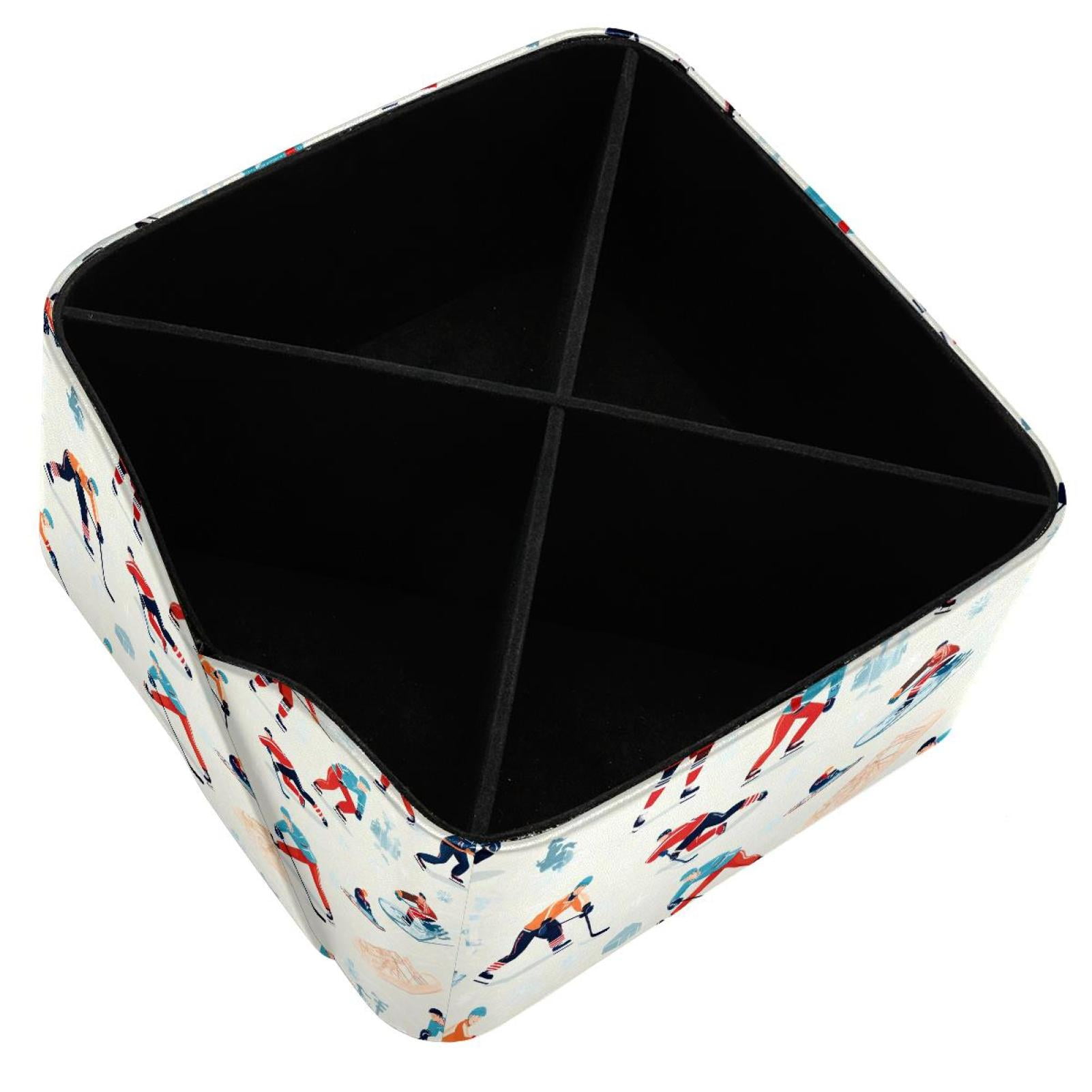 Lce Hockey Square Pencil Organizer Holder Case with 4 Compartments and ...