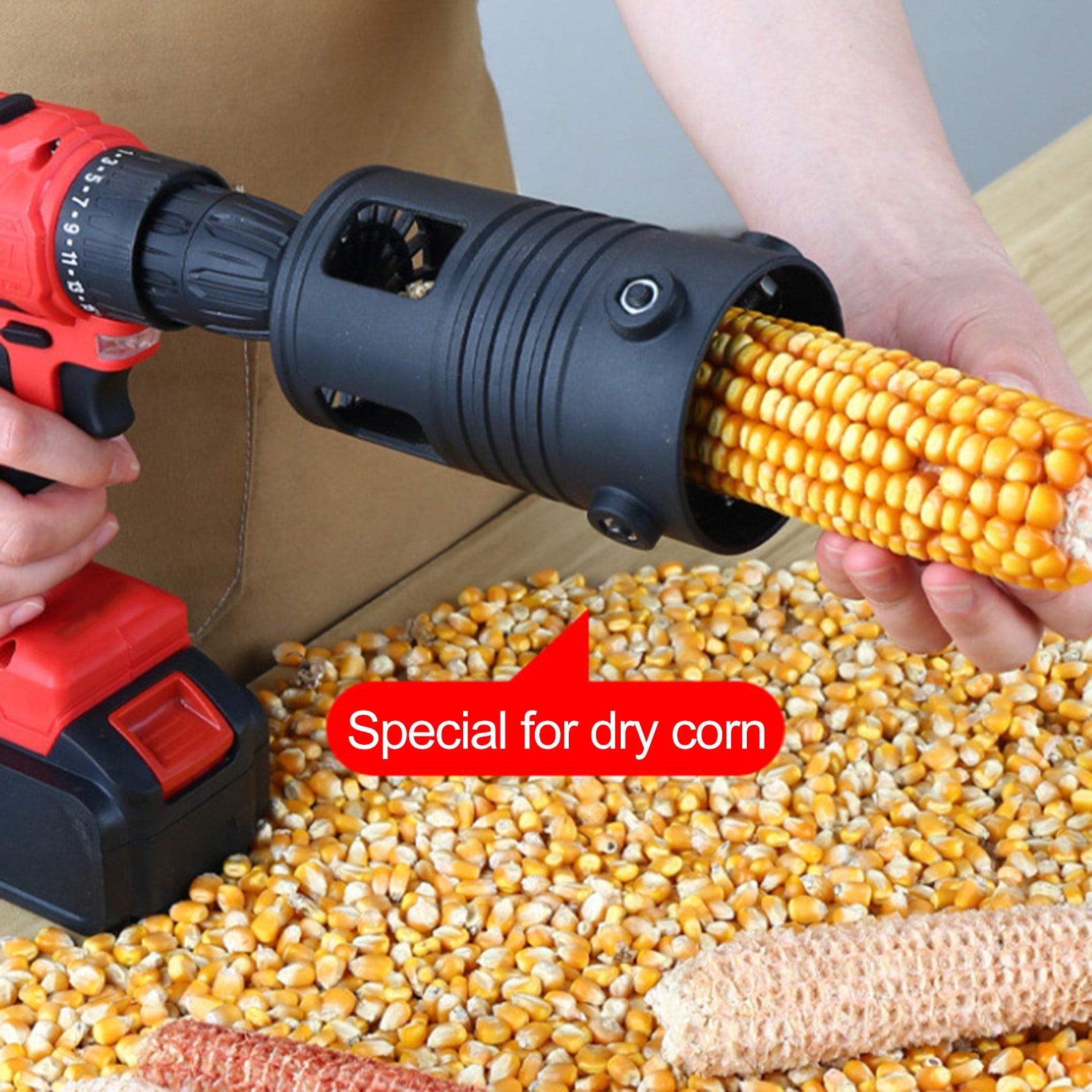 Lchentee Electric Drill Corn Thresher Electric Drill Corn Peel Set ...