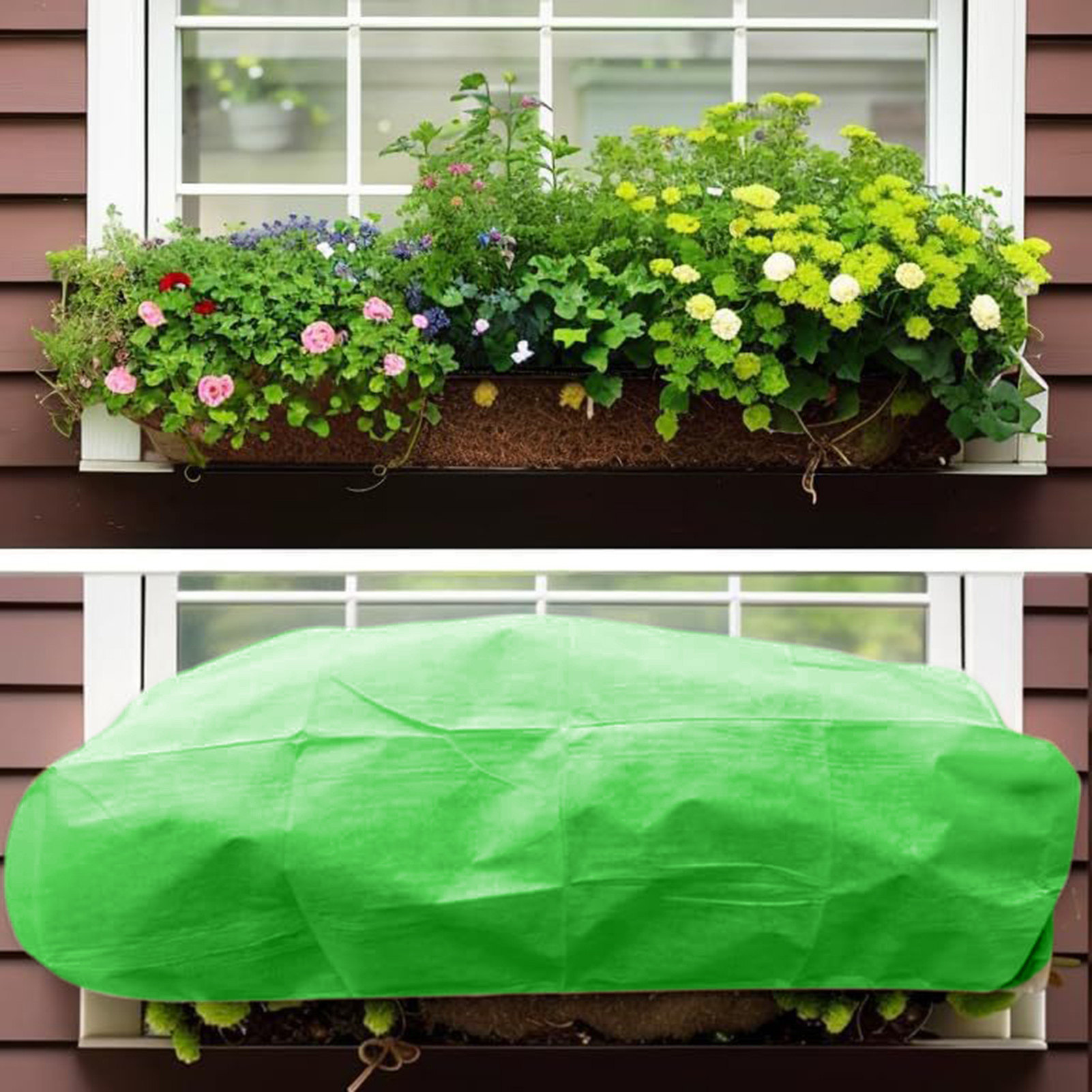 Lchentee Flower Box Protector for Balconies Rectangular Planter Box ...