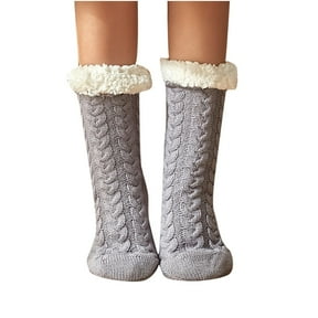 LckLvx Women's Slipper Socks Winter Thick Warm Home Socks with Grips ...