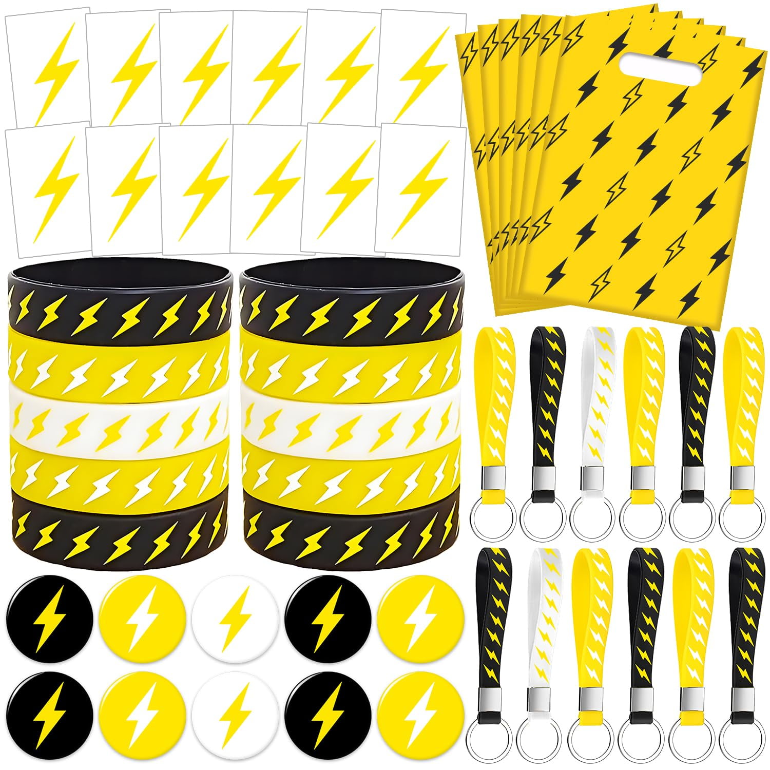 Lcnjscgo 60 PCS Lightning Bolt Party BSL1 Favors Temporary Tattoos ...