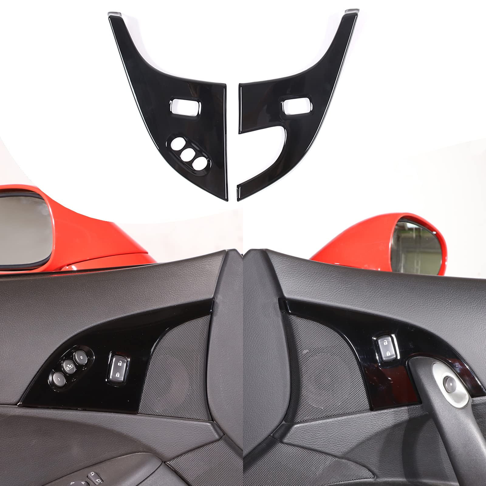 Lcojicep Car Door Lock OIF8 Button Trim Compatible Corvette C6 Z06 ZR1 ...