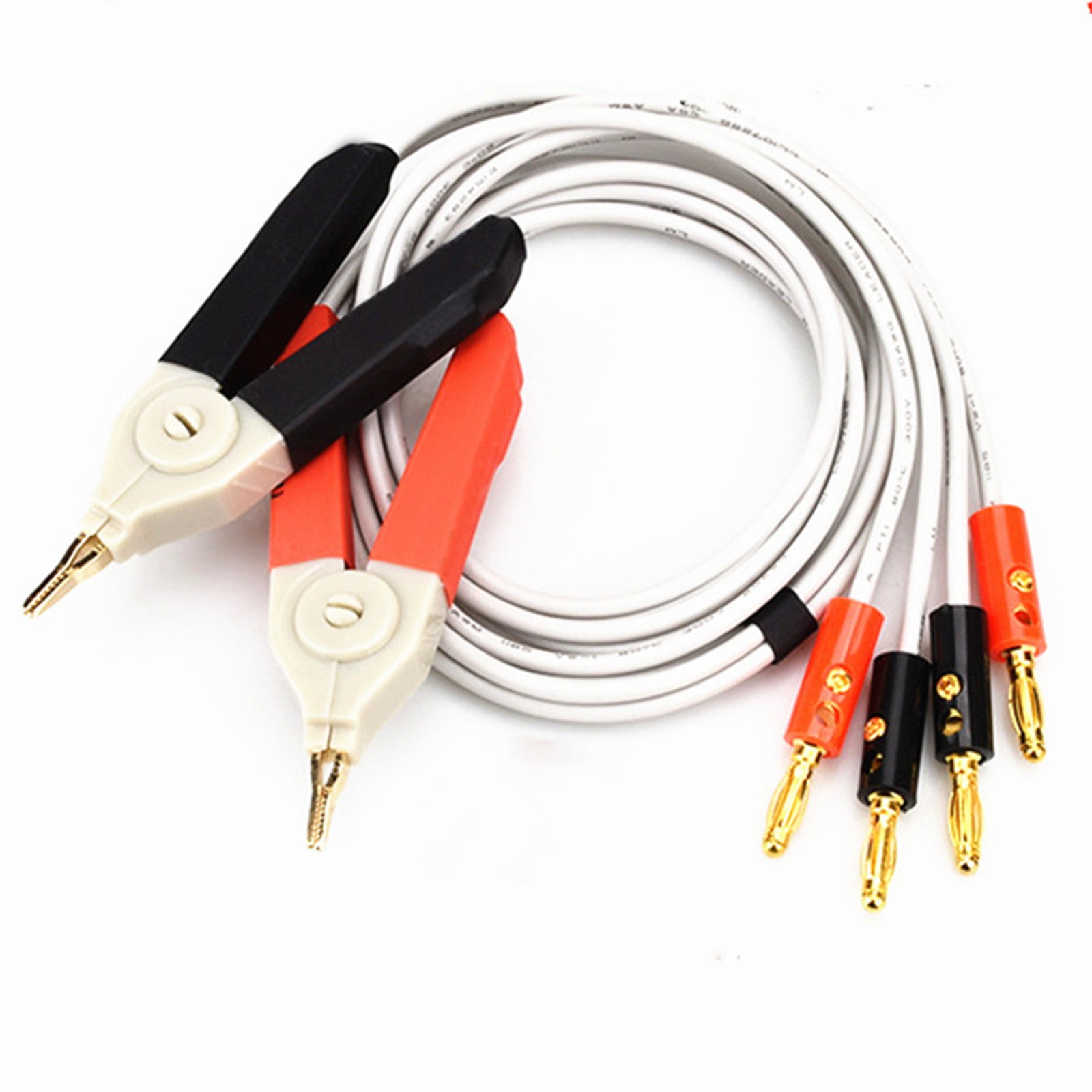LCR Meter Test Cable Terminal Kelvin Clip Wires with Banana Plug ...