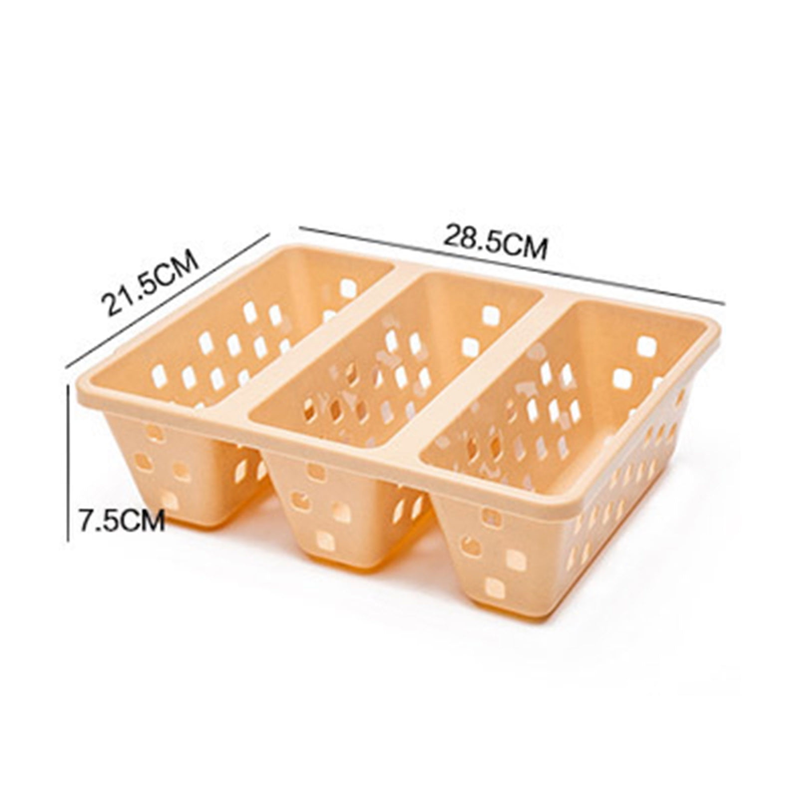 Lcxifdre 1-Pack Plastic Storage Basket for Cabinet, 3 Compartment Mall ...