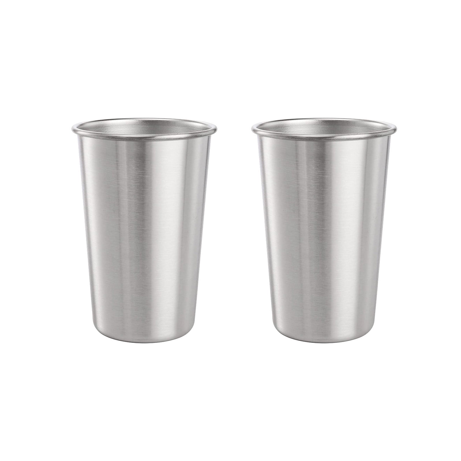 Lcxifdre 2-Pack Food Grade Stainless Steel Cup, Shatterproof Pint Cup ...