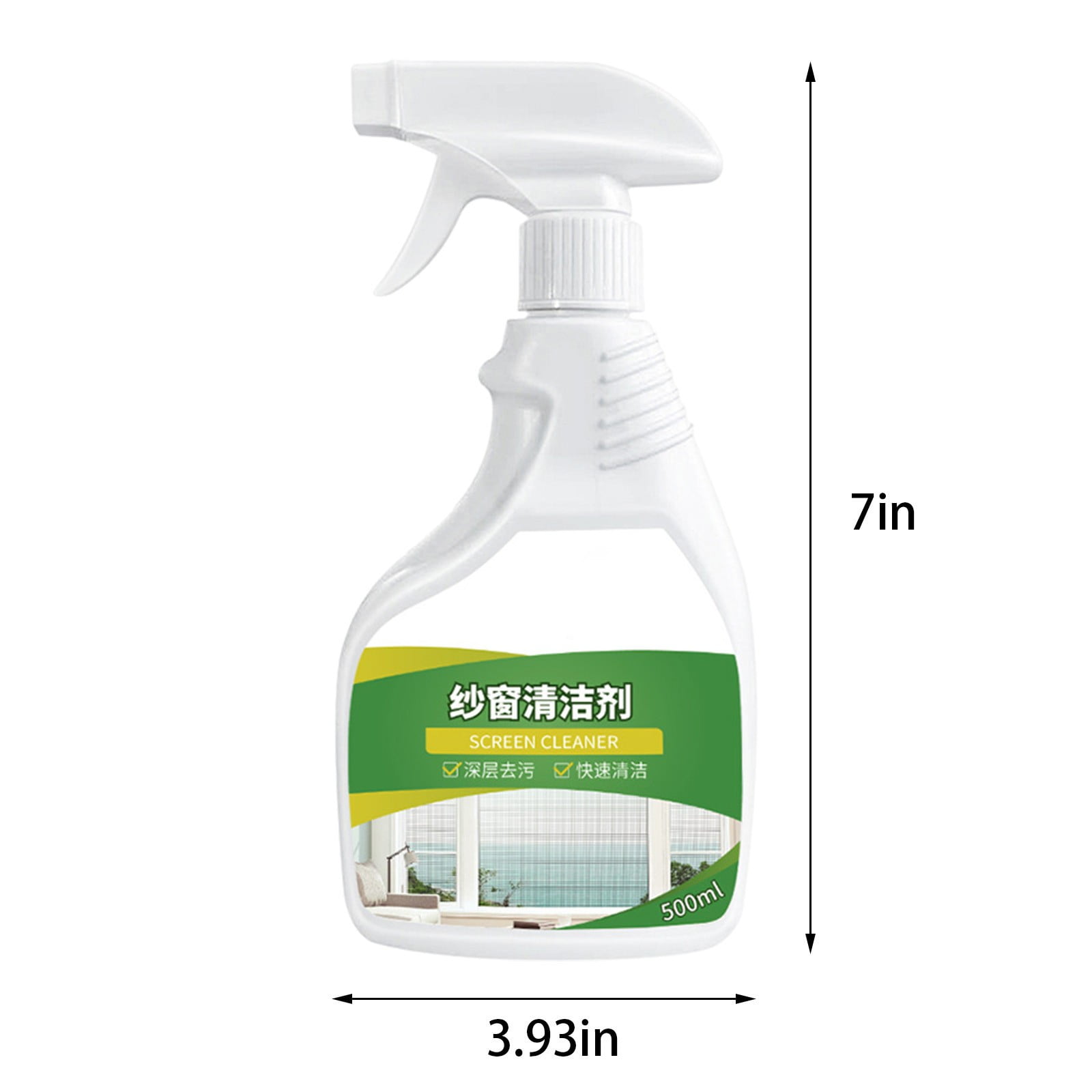 Lcxifdre 500Ml Multifunctional Window Screen Cleaner Spray, Heavy-Duty ...