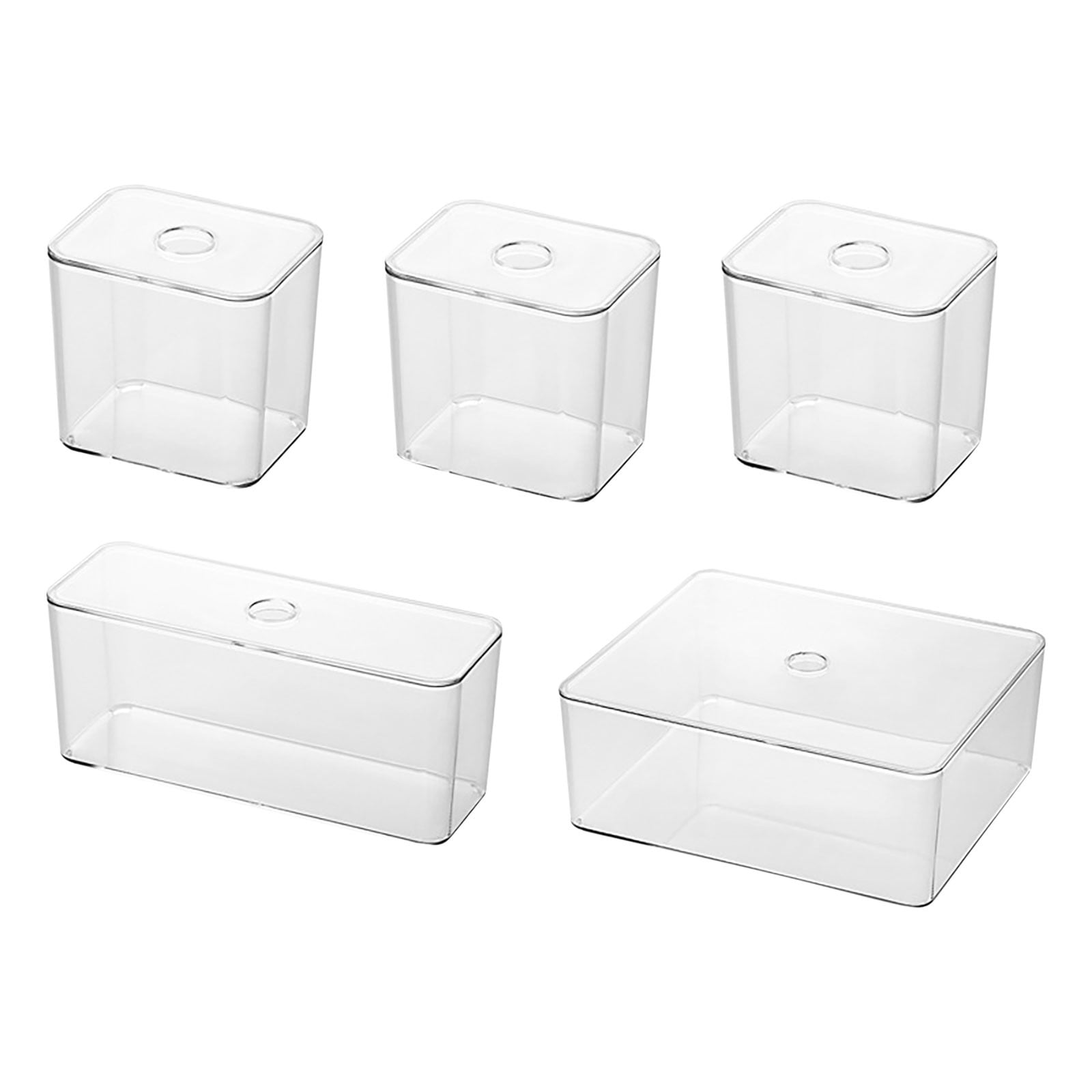 Lcxifdre 5Pc Transparent Storage Box Desktop Drawer Storage Cosmetics ...