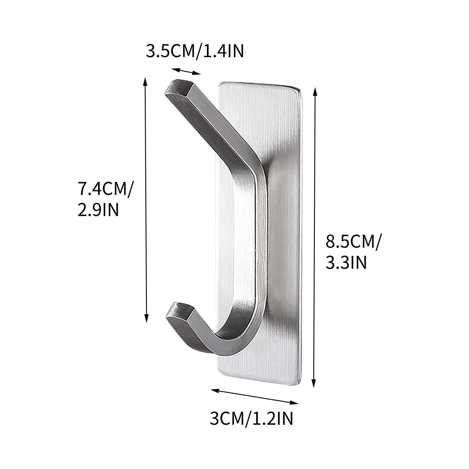 Lcxifdre Adhesive Hooks Stainless Steel Self Adhesive Robe Coat Hook ...