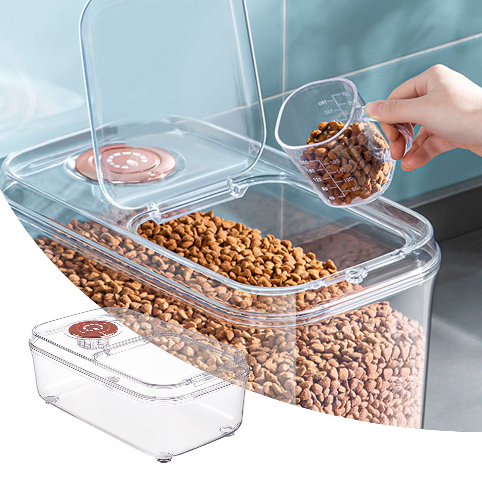 Lcxifdre Airtight Rice Dispenser with Cover, Rice Bucket for Cereal ...