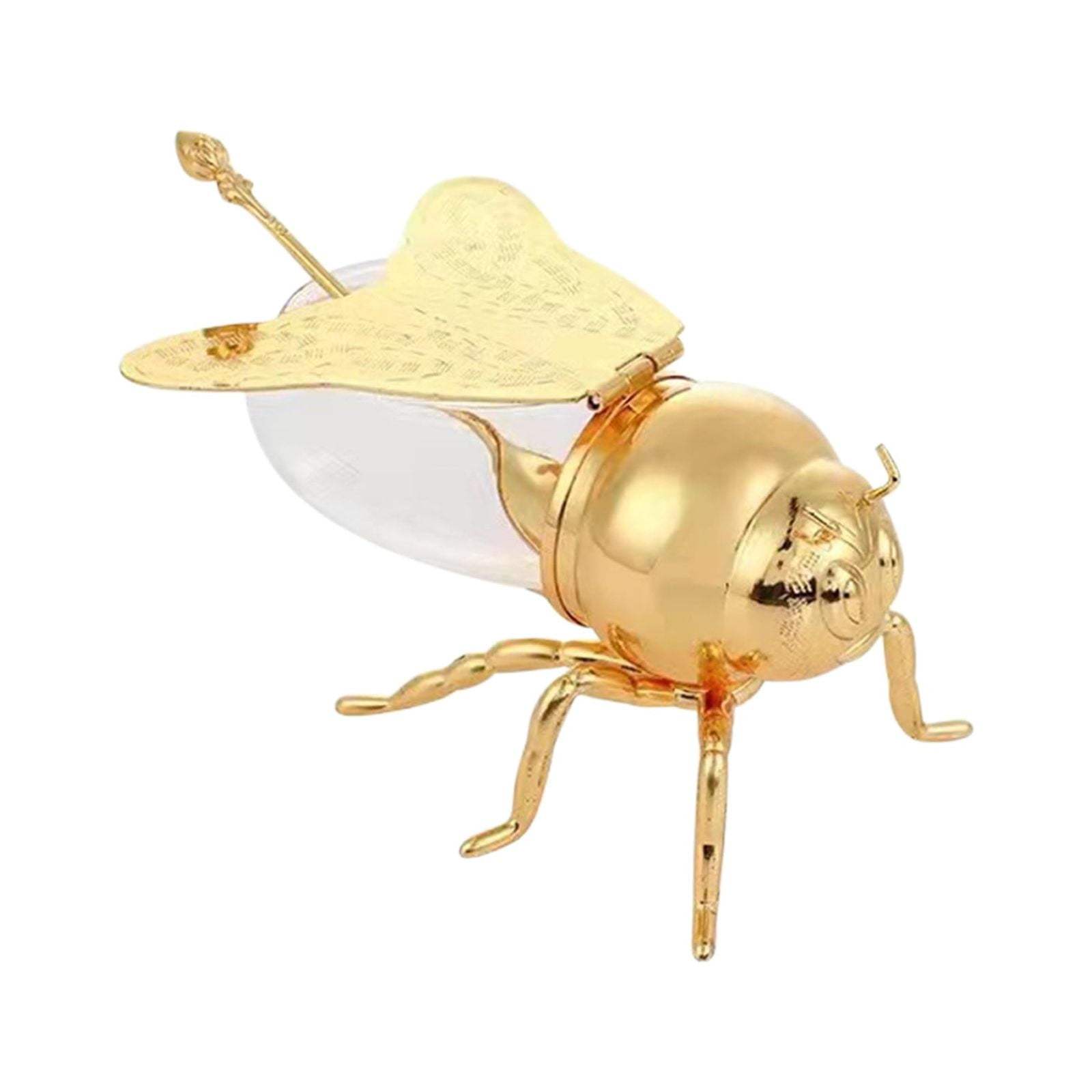 Lcxifdre Bee-Shaped Honey Jar, Decorative Glass Sugar Bowl with Lid ...