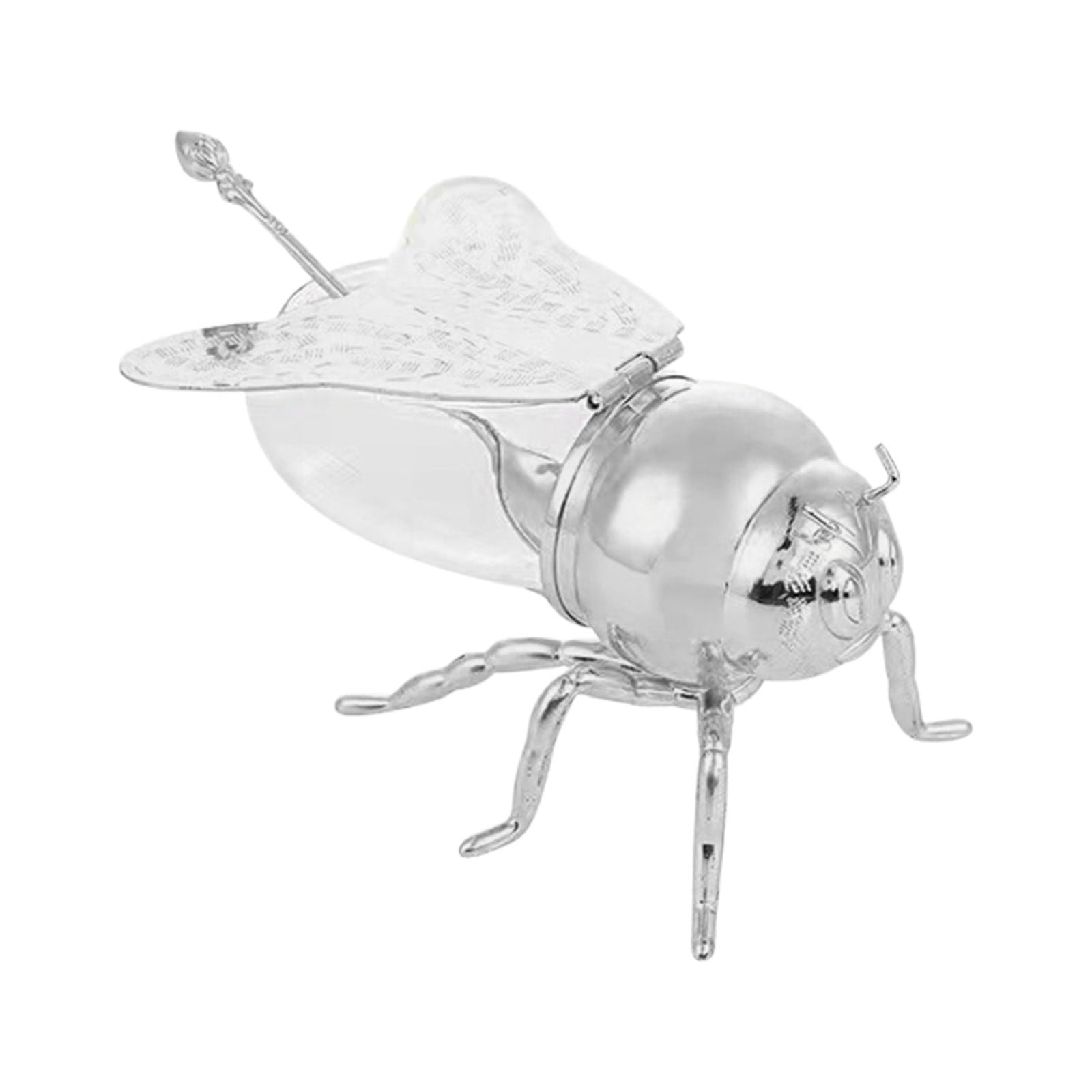 Lcxifdre Bee-Shaped Honey Jar, Decorative Glass Sugar Bowl with Lid ...
