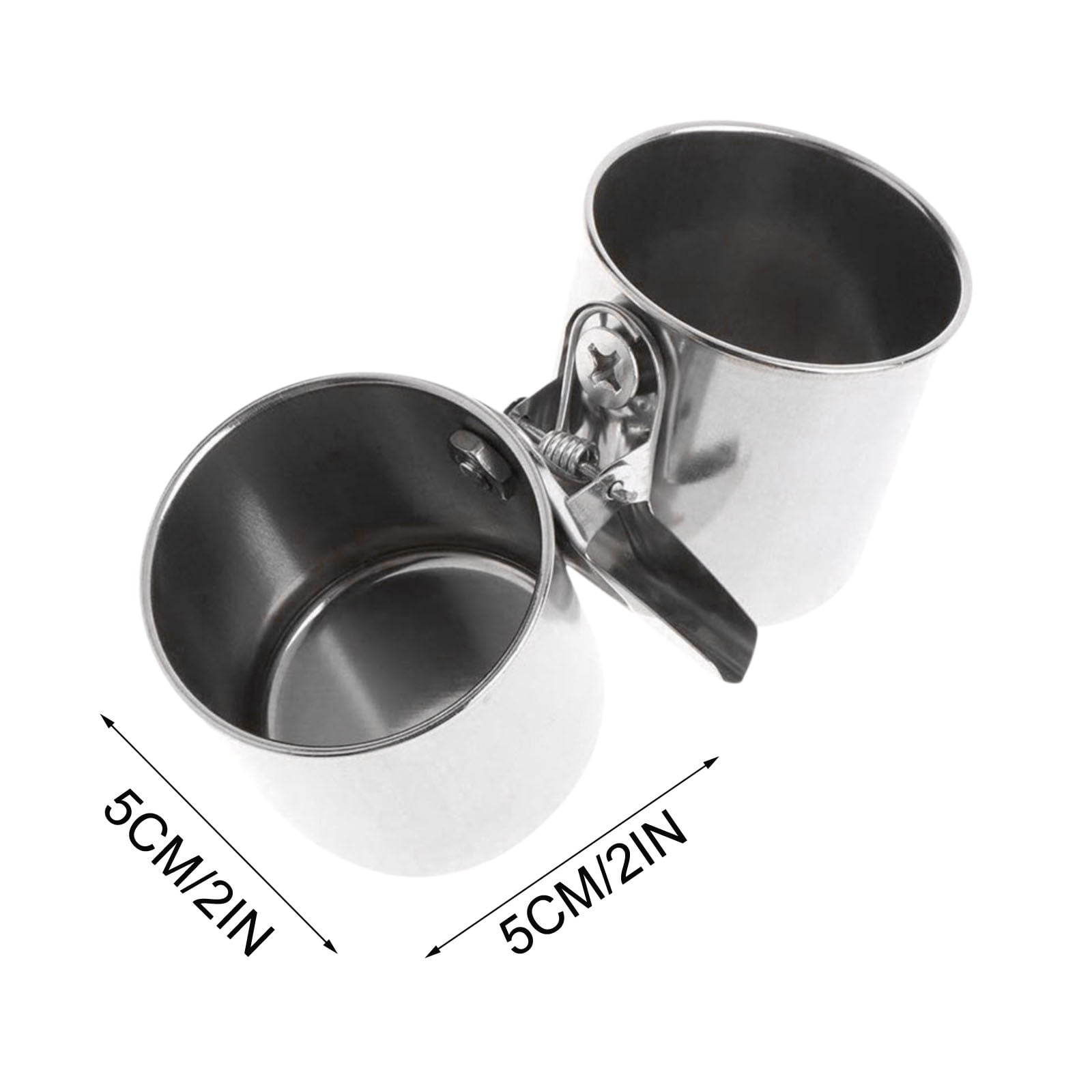 Lcxifdre Bird Parrot Feeding Double Cups, Stainless Steel Bird Water ...