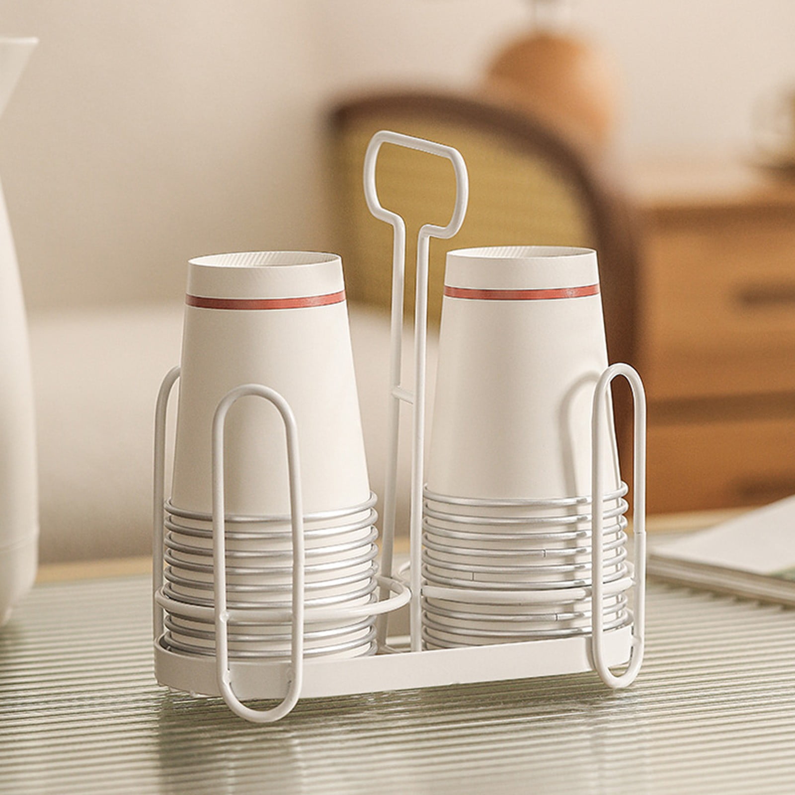 Lcxifdre Disposable Cups Dispenser, Rural Style Bathroom Cup Holder ...