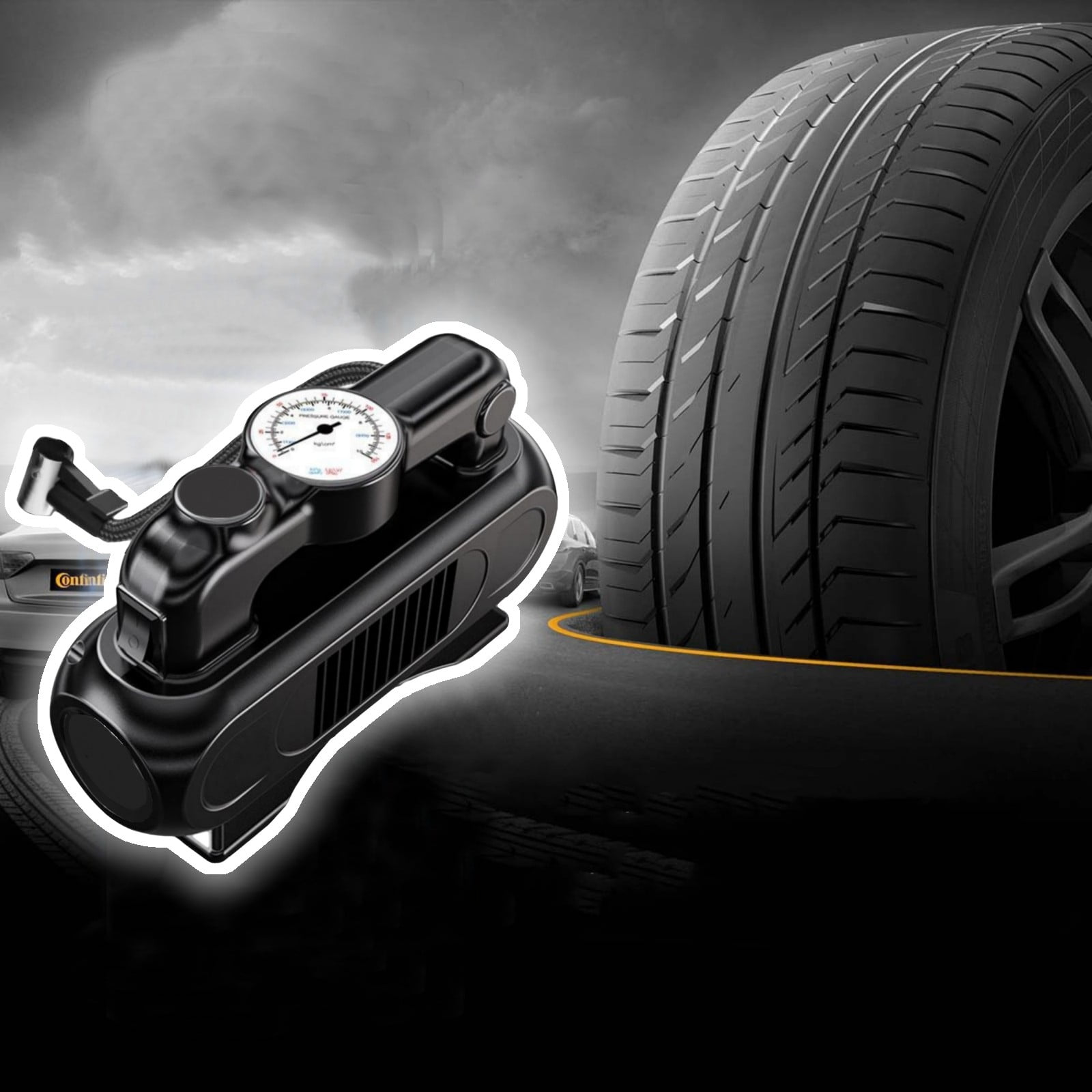 Lcxifdre Double Cylinder Automobile Pump Portable High-power Vehicle ...