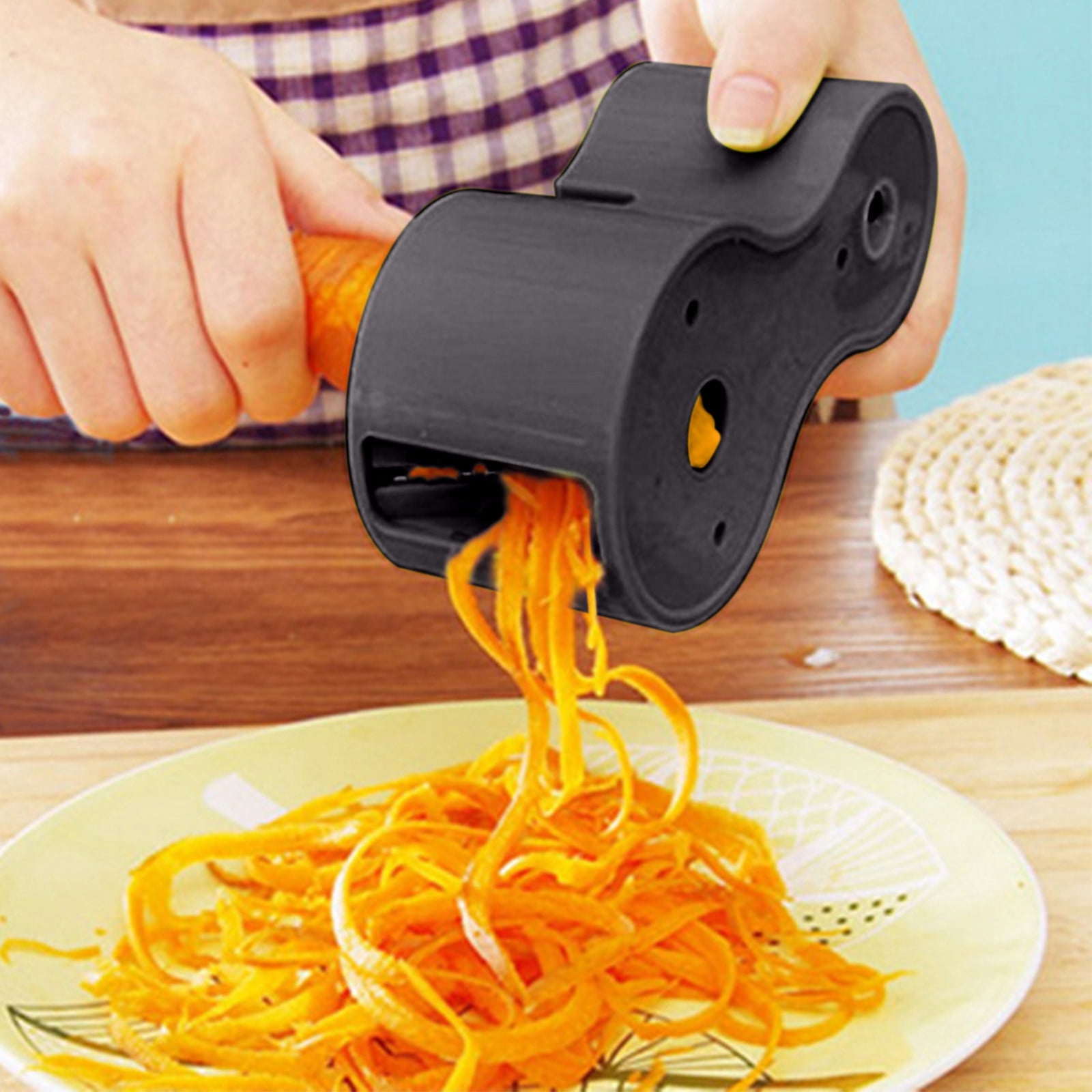 Lcxifdre Handheld Spiral Handheld Grater - Dual Head Vegetable Shredder ...