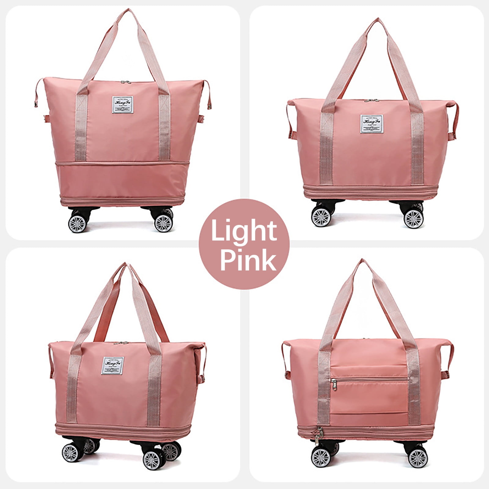 Lcxifdre Large Capacity Travel Bag, Travel Tote Bag with Wheels ...