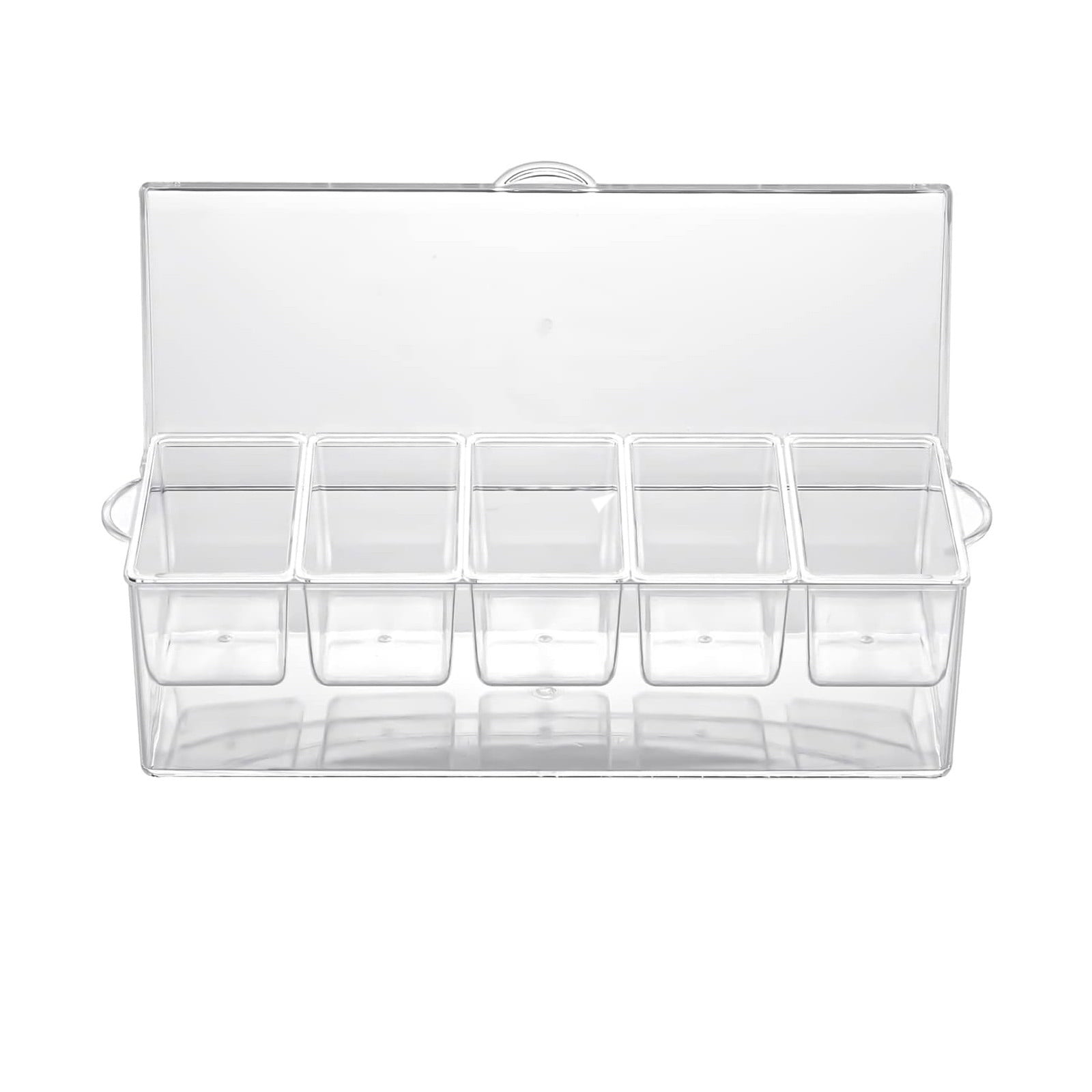Lcxifdre Large Ice Chilled Condiment Caddy, 5 Removable Compartments ...