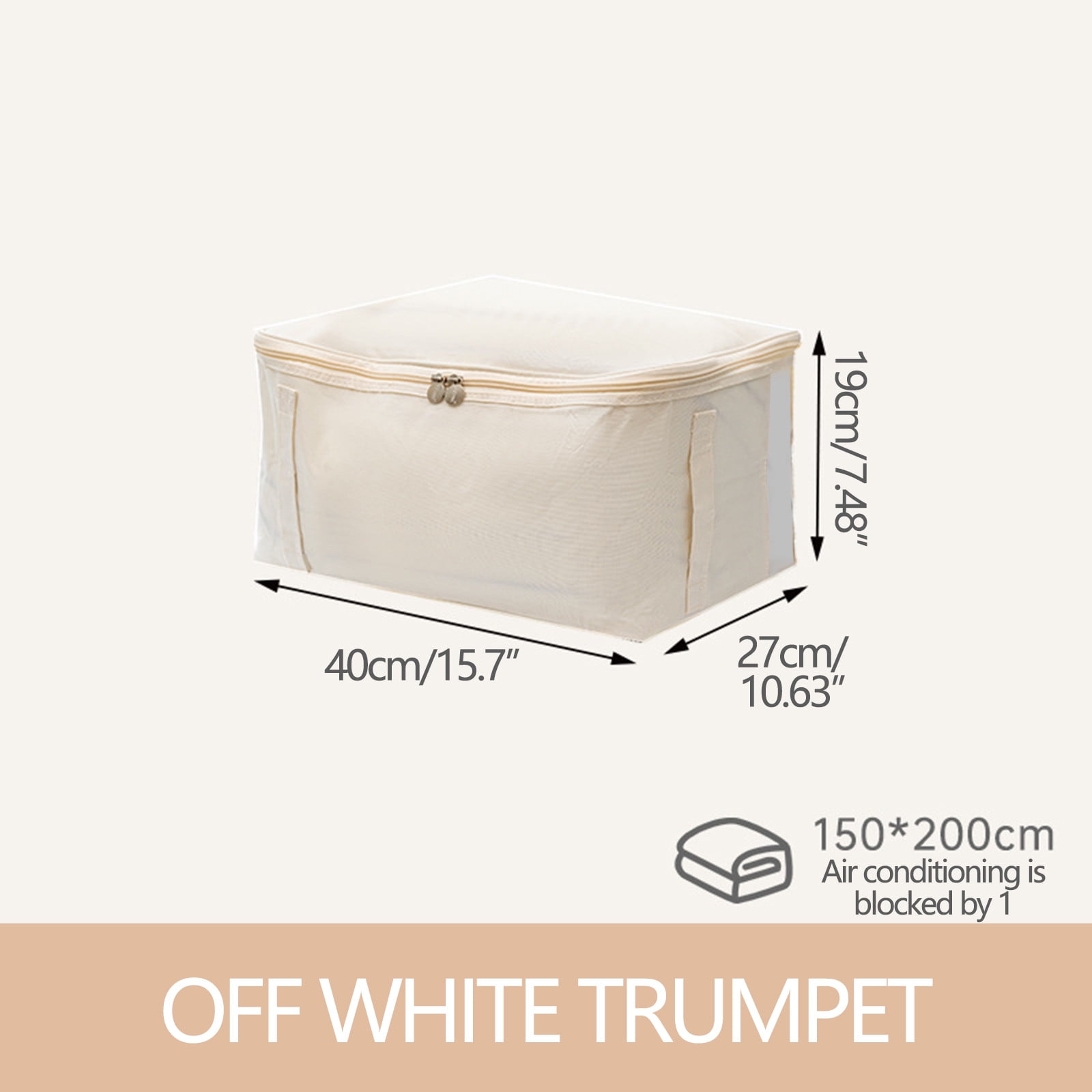 Lcxifdre Large Quilt Storage Bag with 2-Way Zipper -Through Front Panel ...