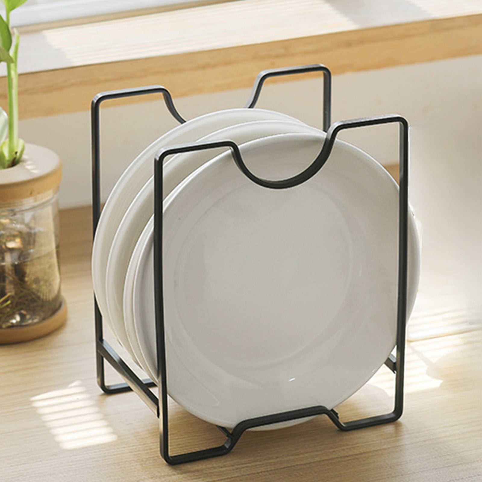 Lcxifdre Metal Dish Organizer, 1 Pack Arge Plate Holder, Upright Dish ...