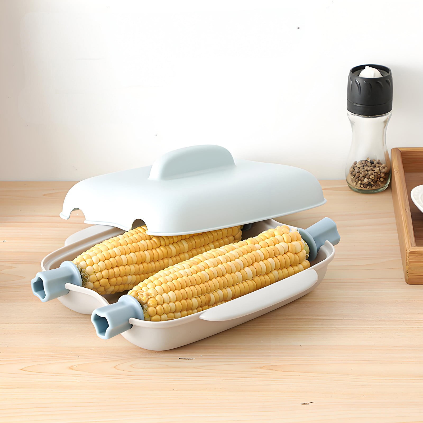 Lcxifdre Microwave Safe Corn on The Cob Cooker, Bpa-Free Plastic Oven ...