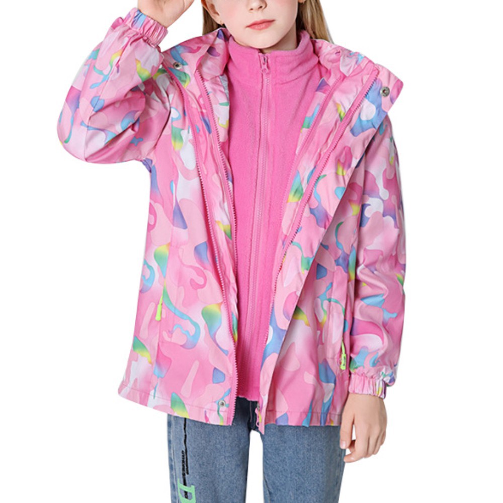 Lcxweerr Boys Girls 2-in-1 Warm Fleece Lined Parka Coat with Detachable ...