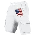 Lcziwo Mens Workout Cargo Shorts Independence Day American Flag Print ...