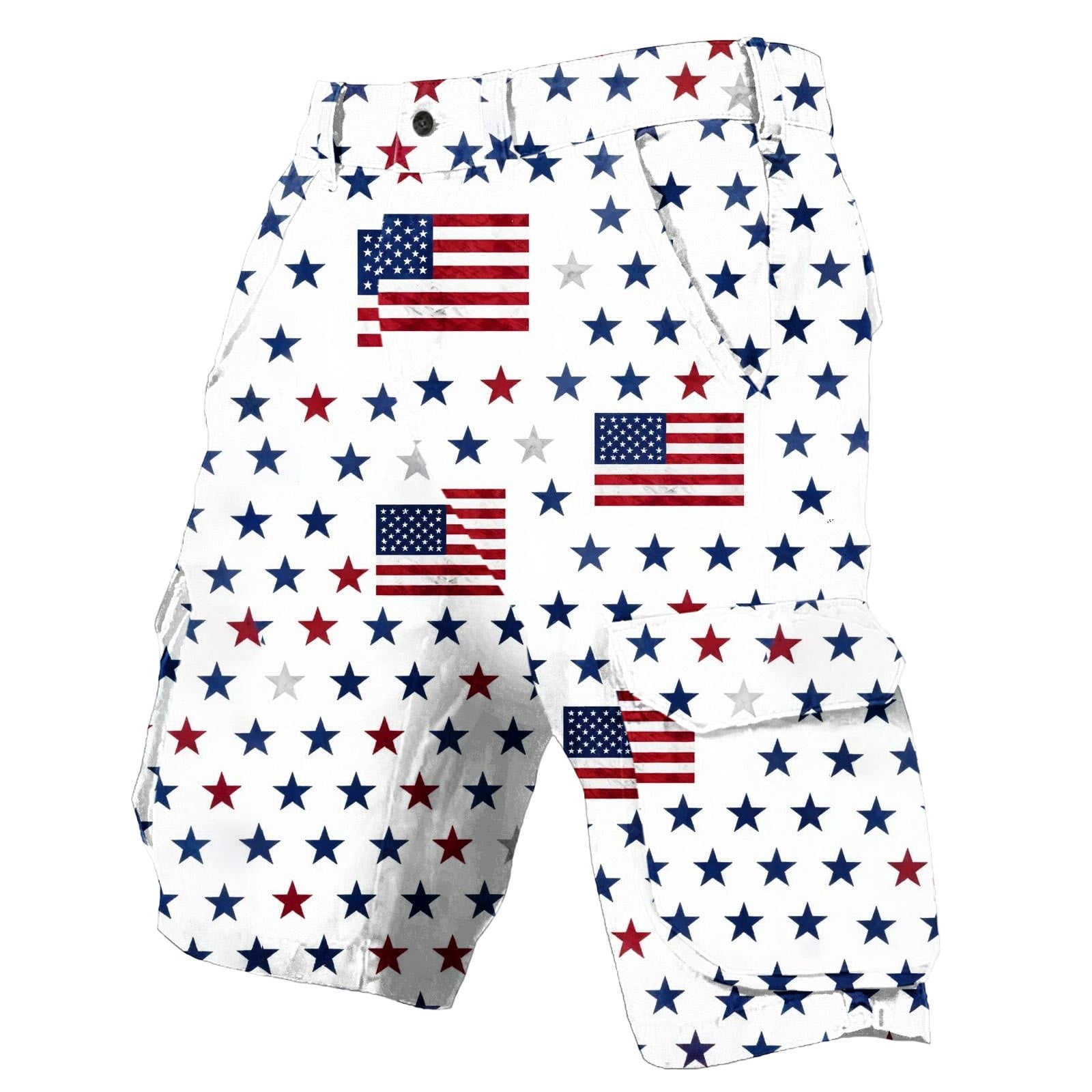 Lcziwo Mens Workout Cargo Shorts Independence Day American Flag Print ...