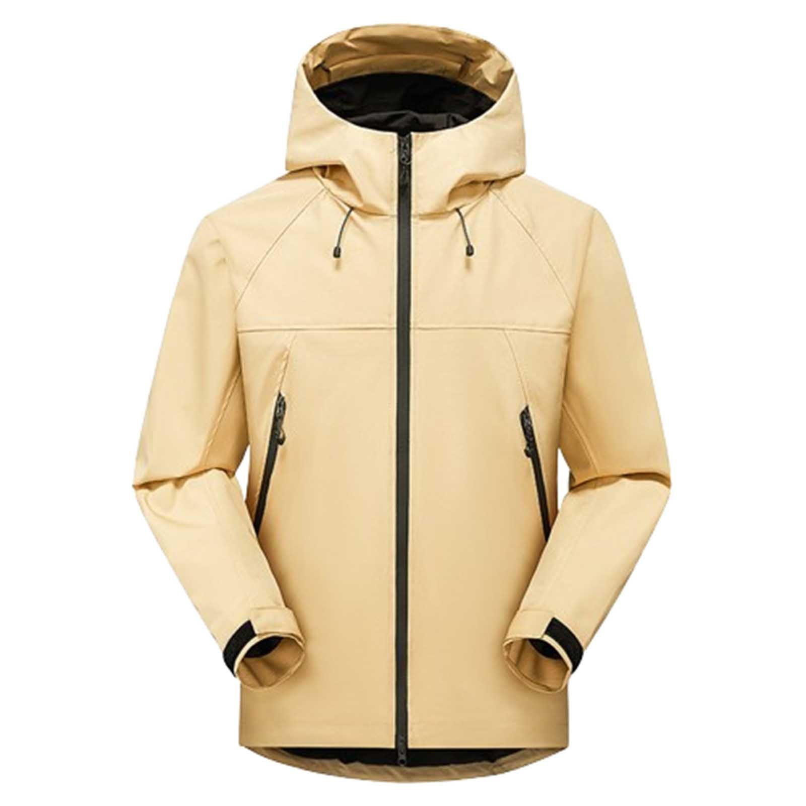 Lcziwo Women Pockets Raincoat Outdoor Hiking Climbing Hooded Jackets ...