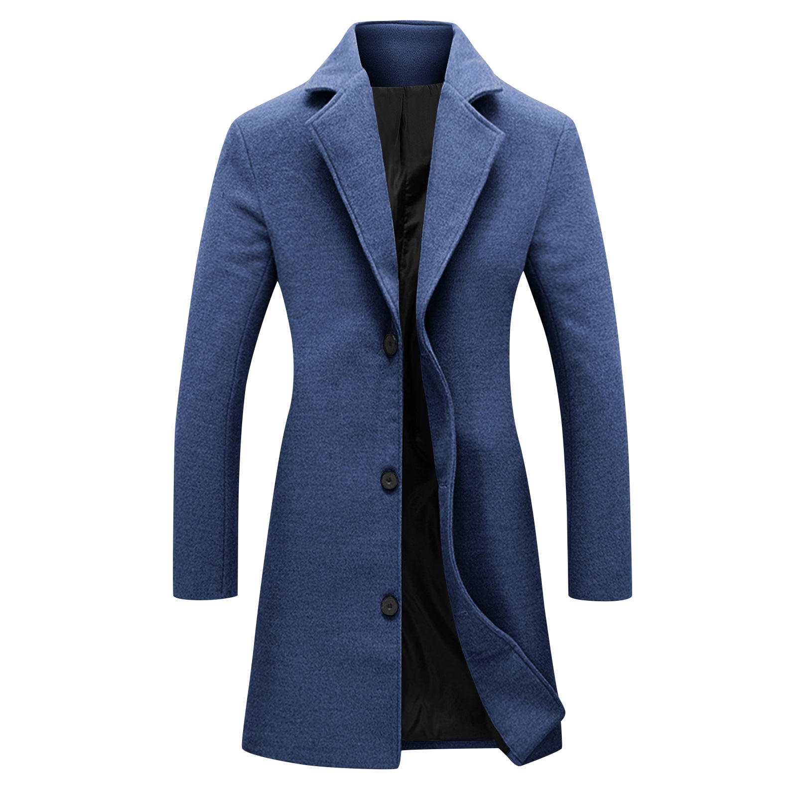 Lcziwo Womens Mid Long Trench Coat Wool Blend Fall Winter Warm Jackets ...