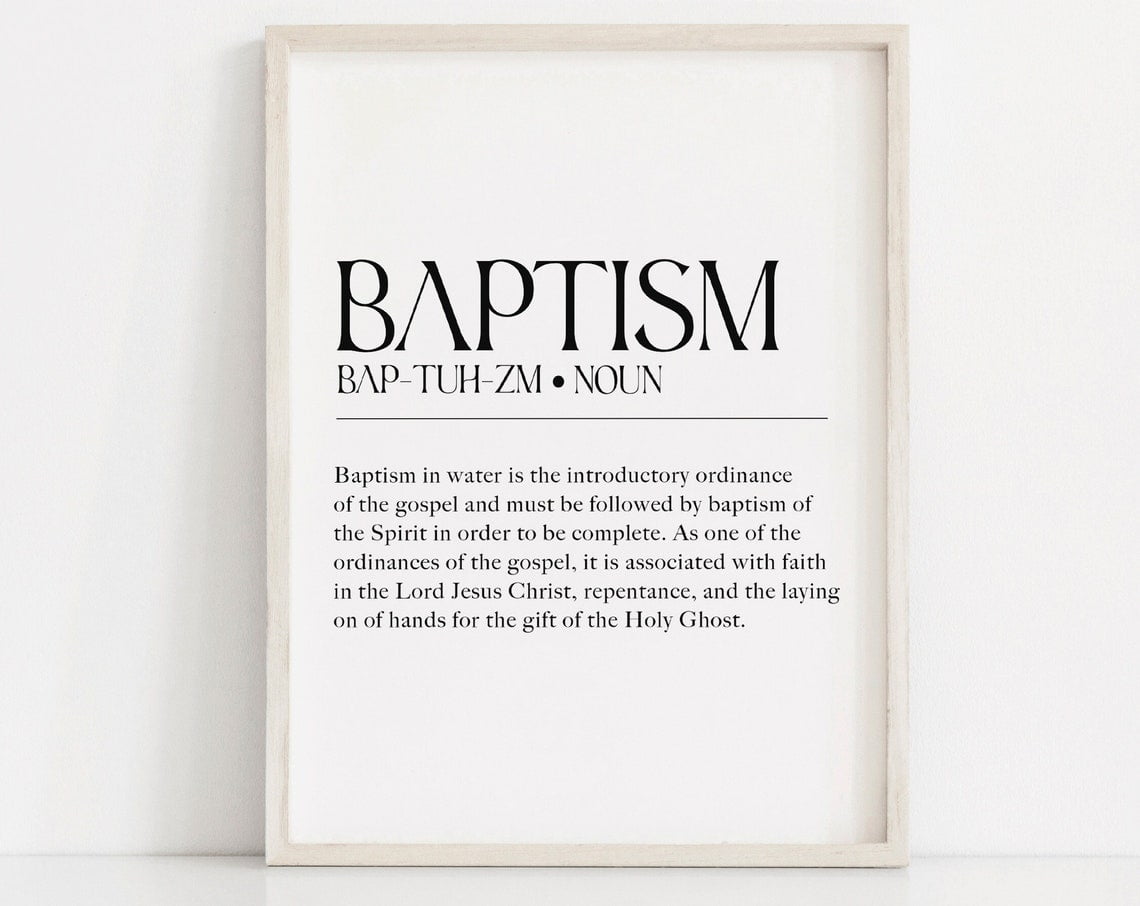 Lds Baptism, Baptism Definition, Latter Day Saint Wall Art, Church Of ...