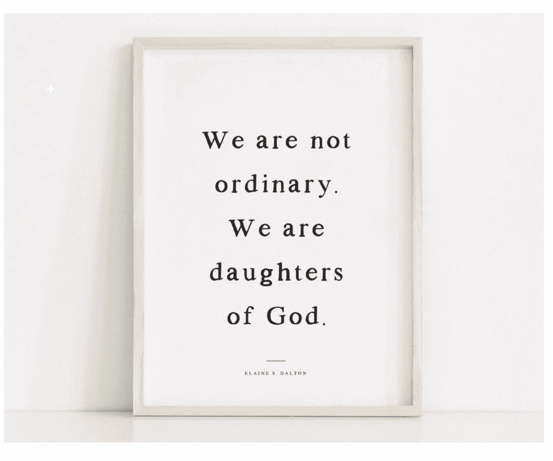 Lds Young Womens Poster We Are Not Ordinary Lds Wall Art Young Women ...