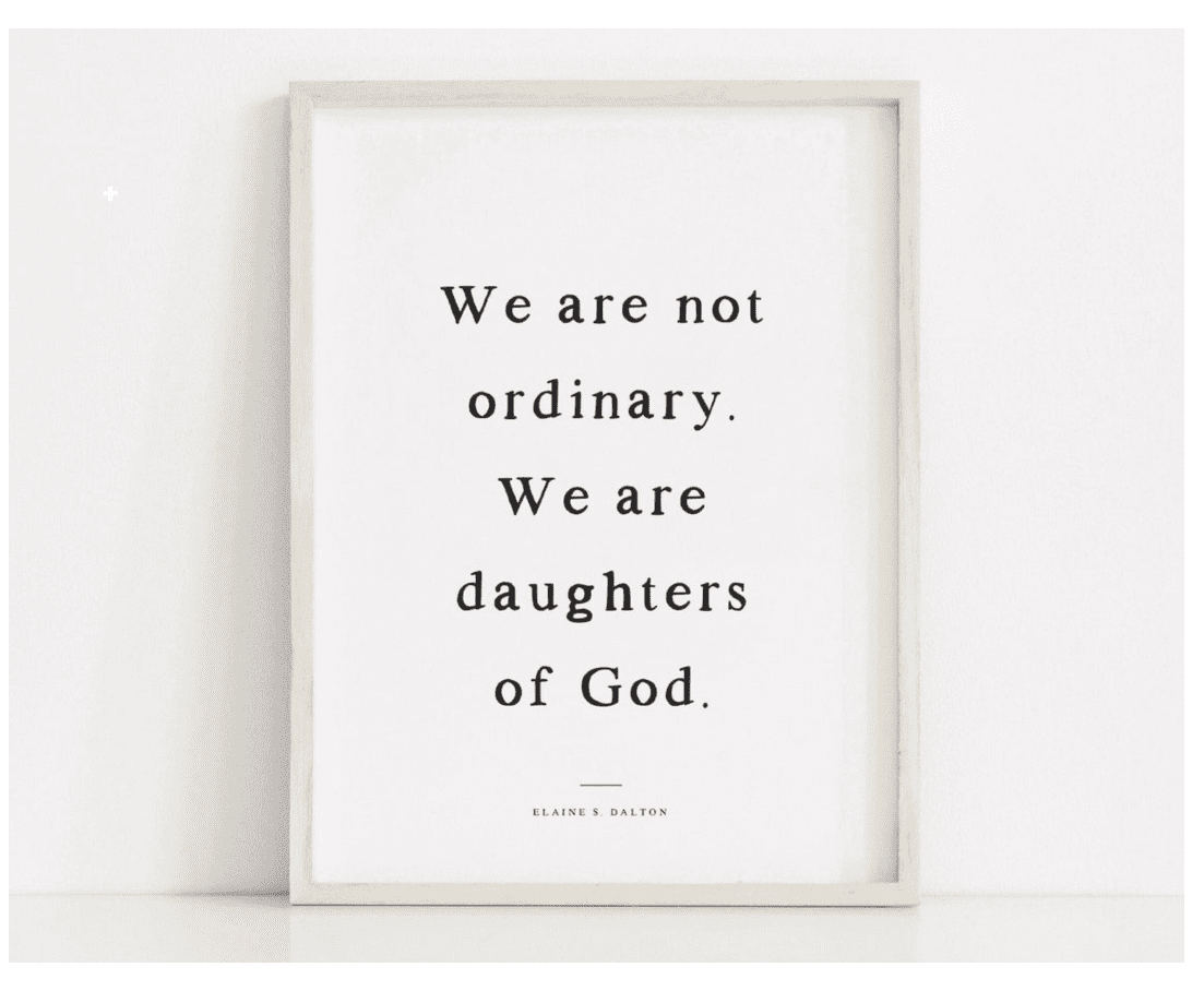 Lds Young Womens Poster We Are Not Ordinary Lds Wall Art Young Women ...