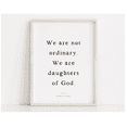 Lds Young Womens Poster We Are Not Ordinary Lds Wall Art Young Women ...