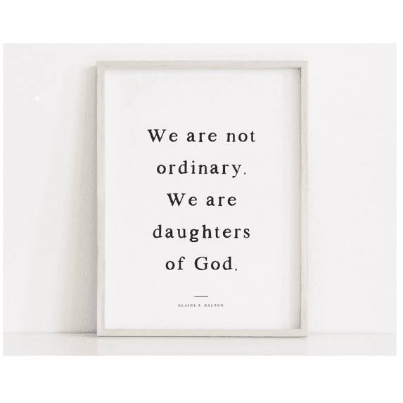 Lds Young Womens Poster We Are Not Ordinary Lds Wall Art Young Women ...
