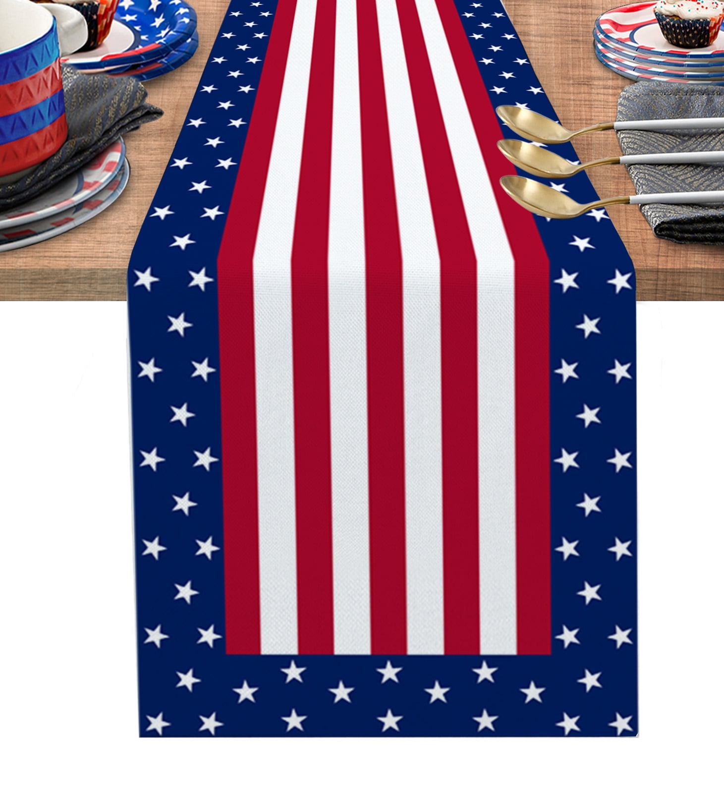 Ldtrchee 4th of July Table Runner 72 Inches, Patriot Independence Day ...