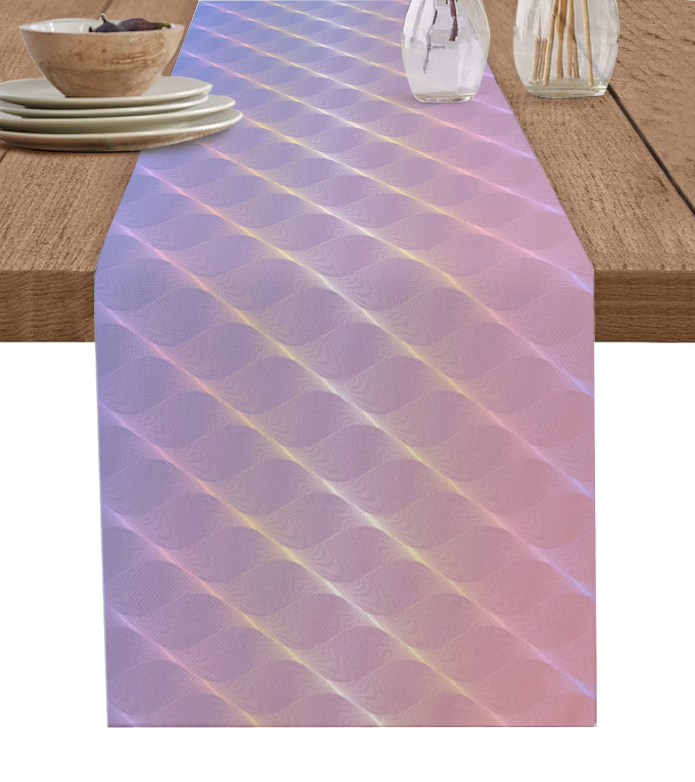 Ldtrchee Pink Purple Blue Ombre Table Runner 72 Inches, Modern ...