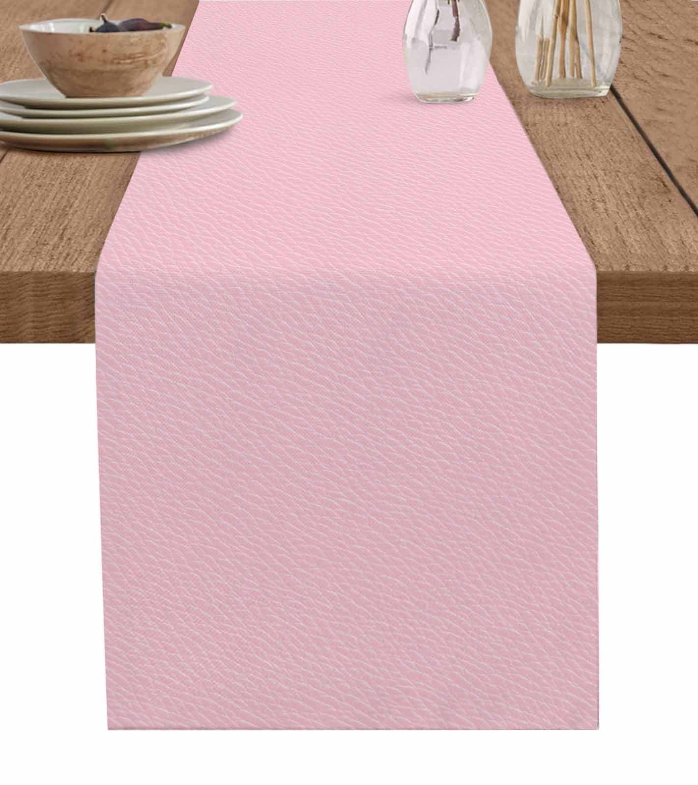 Ldtrchee Solid Pink Table Runner 72 Inches, Romantic Minimalism ...