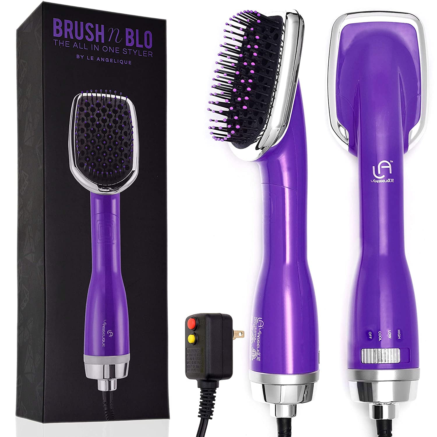Le Angelique Brush N Blo - One Step Hair Straightening Blow Dryer Brush ...