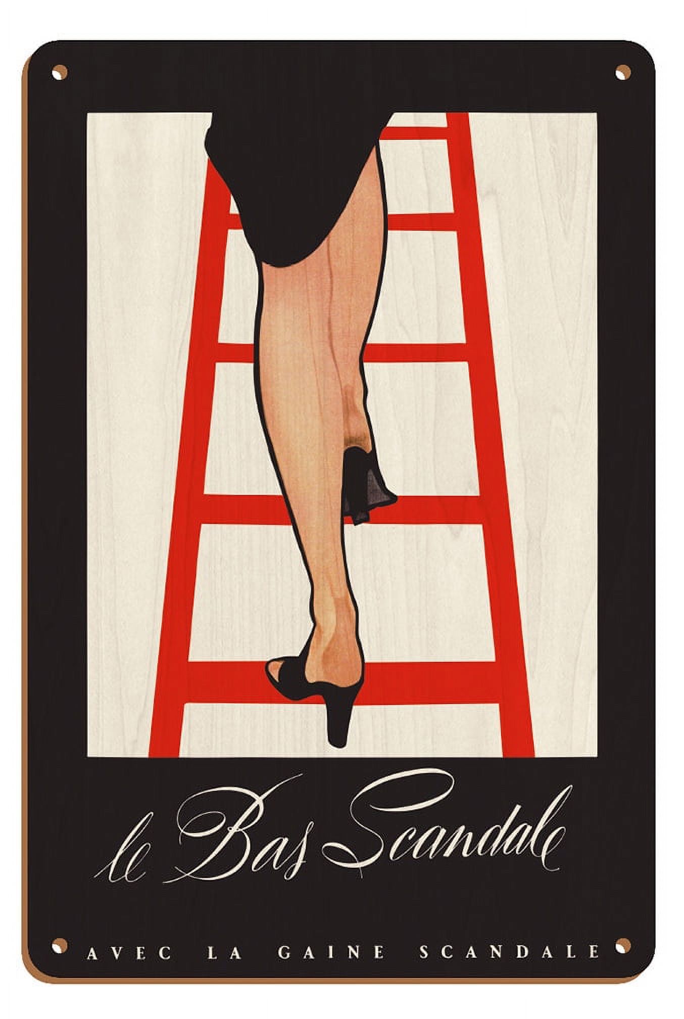 Le Bas Scandale - French Women’s Stockings - Vintage Advertising Poster ...
