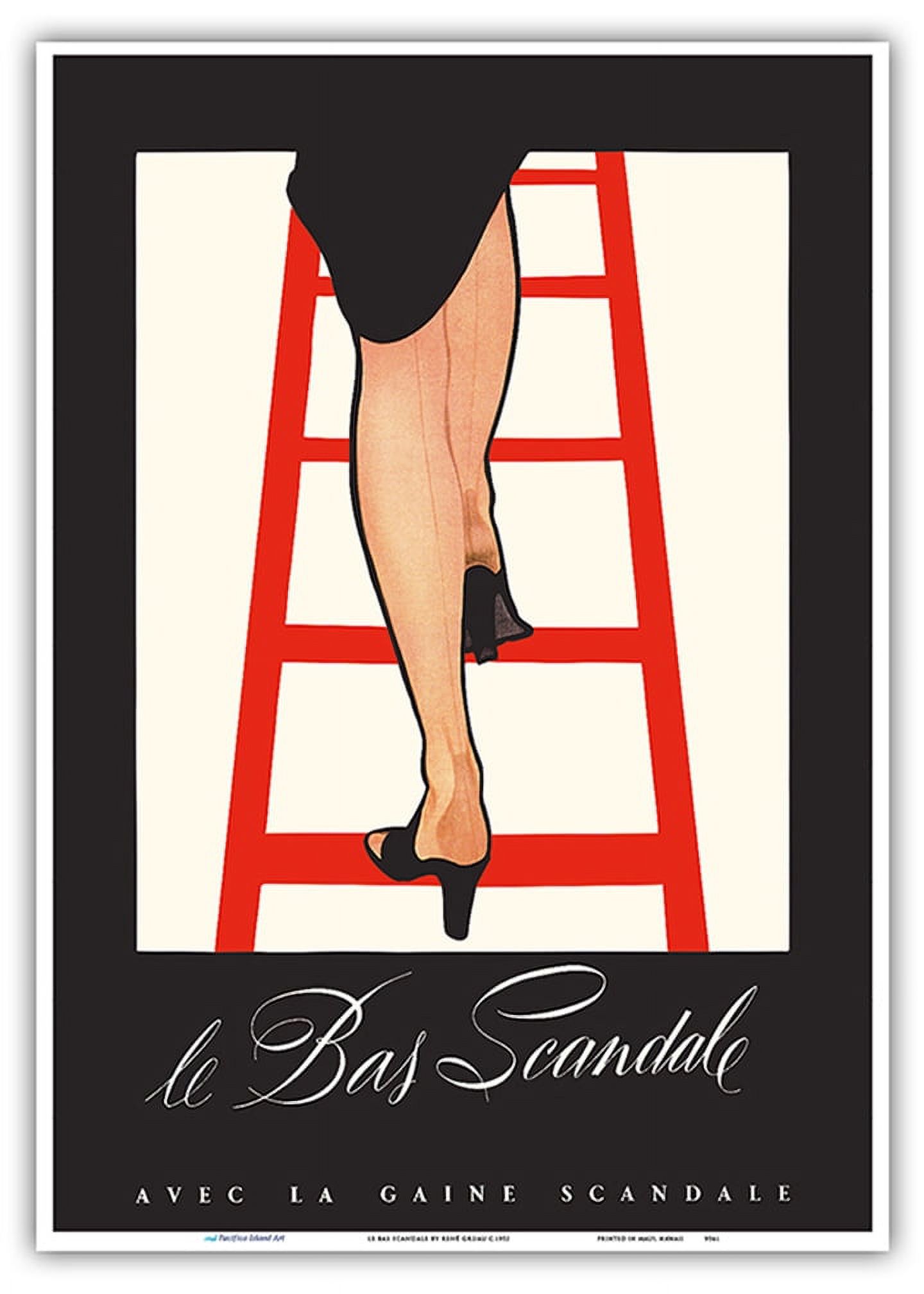 Le Bas Scandale - French Women’s Stockings - Vintage Advertising Poster ...