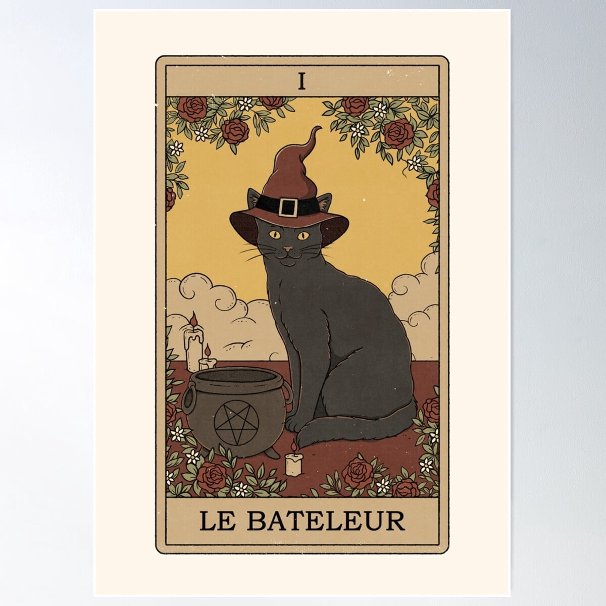 Le Bateleur - Tarot Des Chats Poster Wall Art, Modern Wall Decor For ...