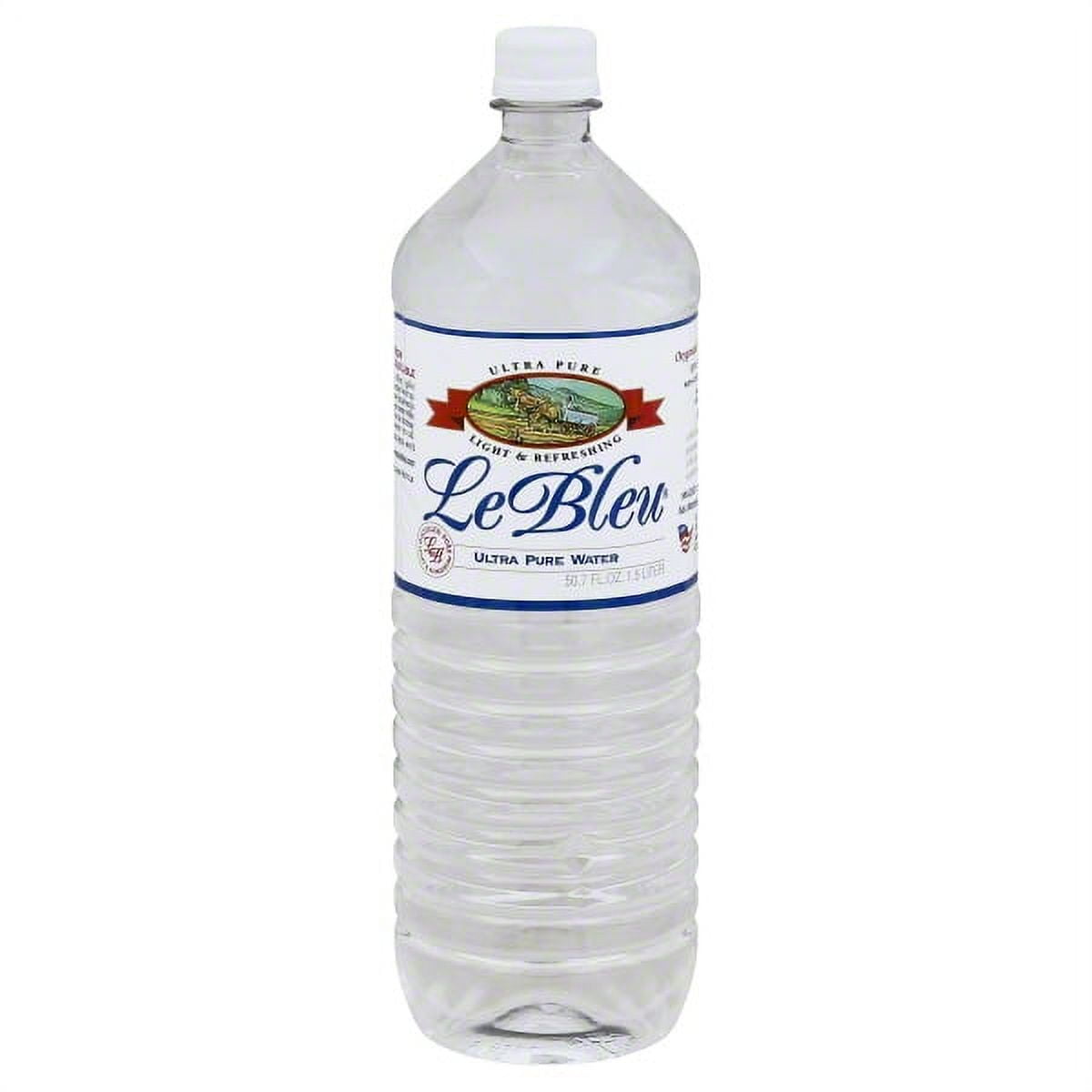 Le Bleu Ultra Pure Water 50.7 Fl Oz Bottle BPA-Free Distilled ...