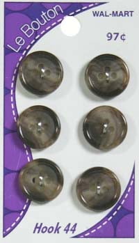 Le Bouton 5/8" Brown Sew-Through Buttons, 6 Count - Walmart.com
