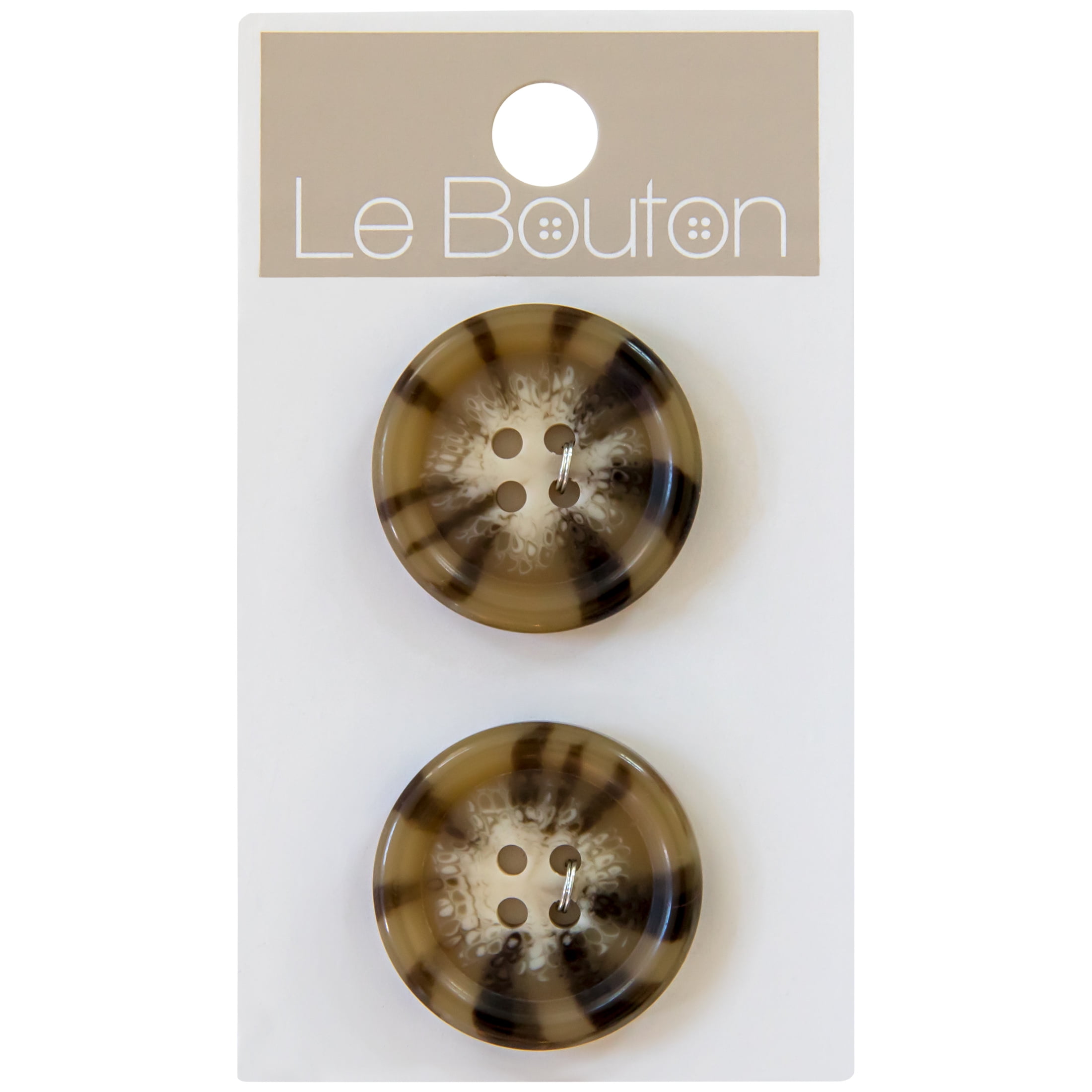 Le Bouton Beige 1" 4-Hole Buttons, 2 Pieces - Walmart.com