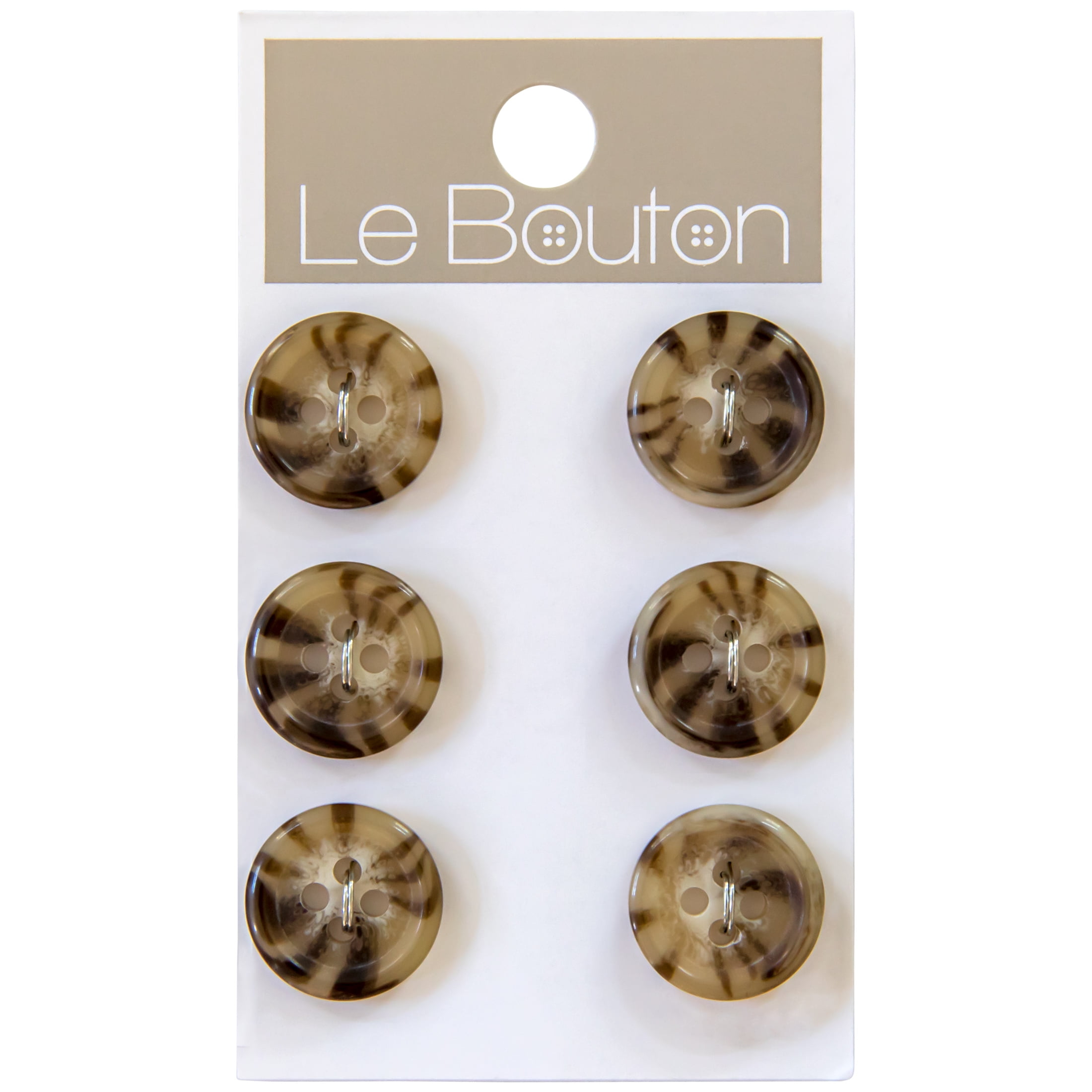 Le Bouton Beige 5/8" 4-Hole Buttons, 6 Pieces - Walmart.com