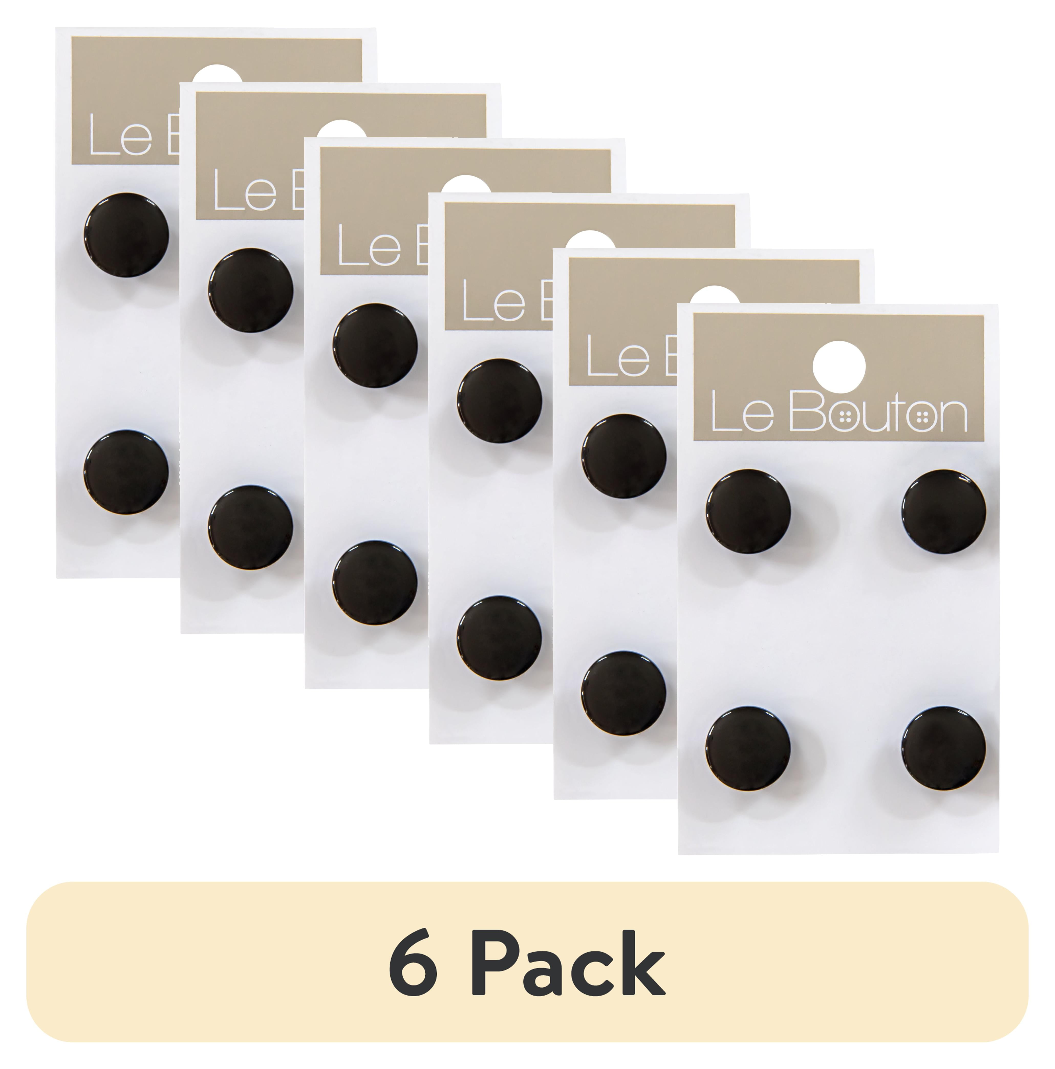 (6 pack) Le Bouton Black 1/2" Shank Buttons, 4 Pieces - Walmart.com