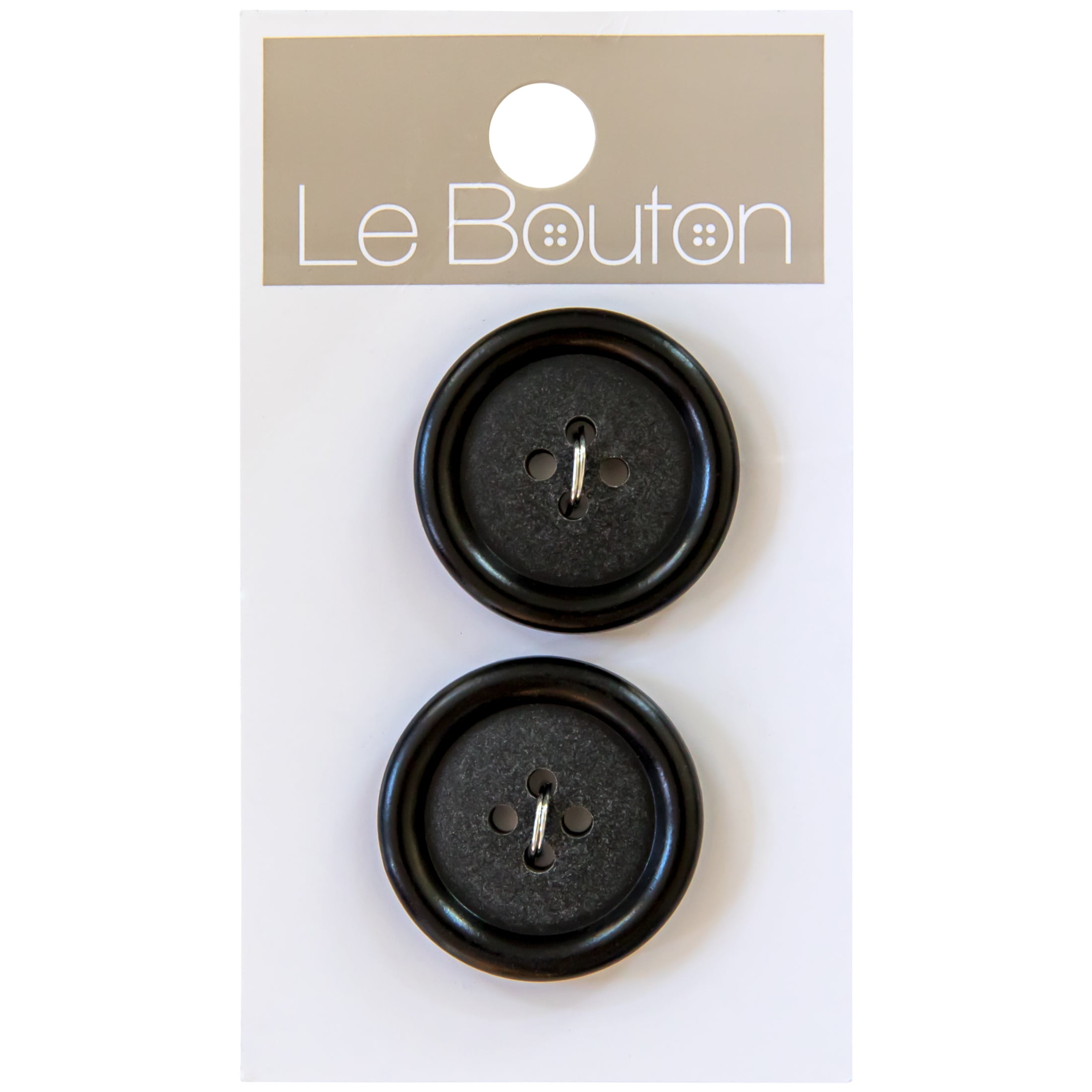 Le Bouton Black 1" 4-Hole Buttons, 2 Pieces - Walmart.com